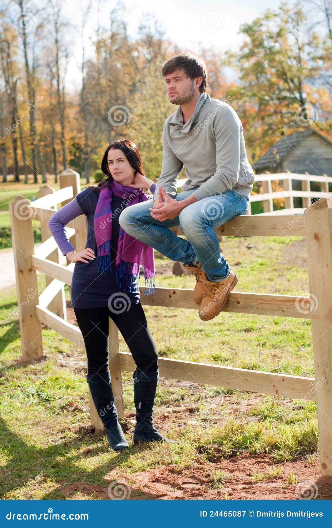 Young Couple in the Countryside Stock Image - Image of beautiful ...