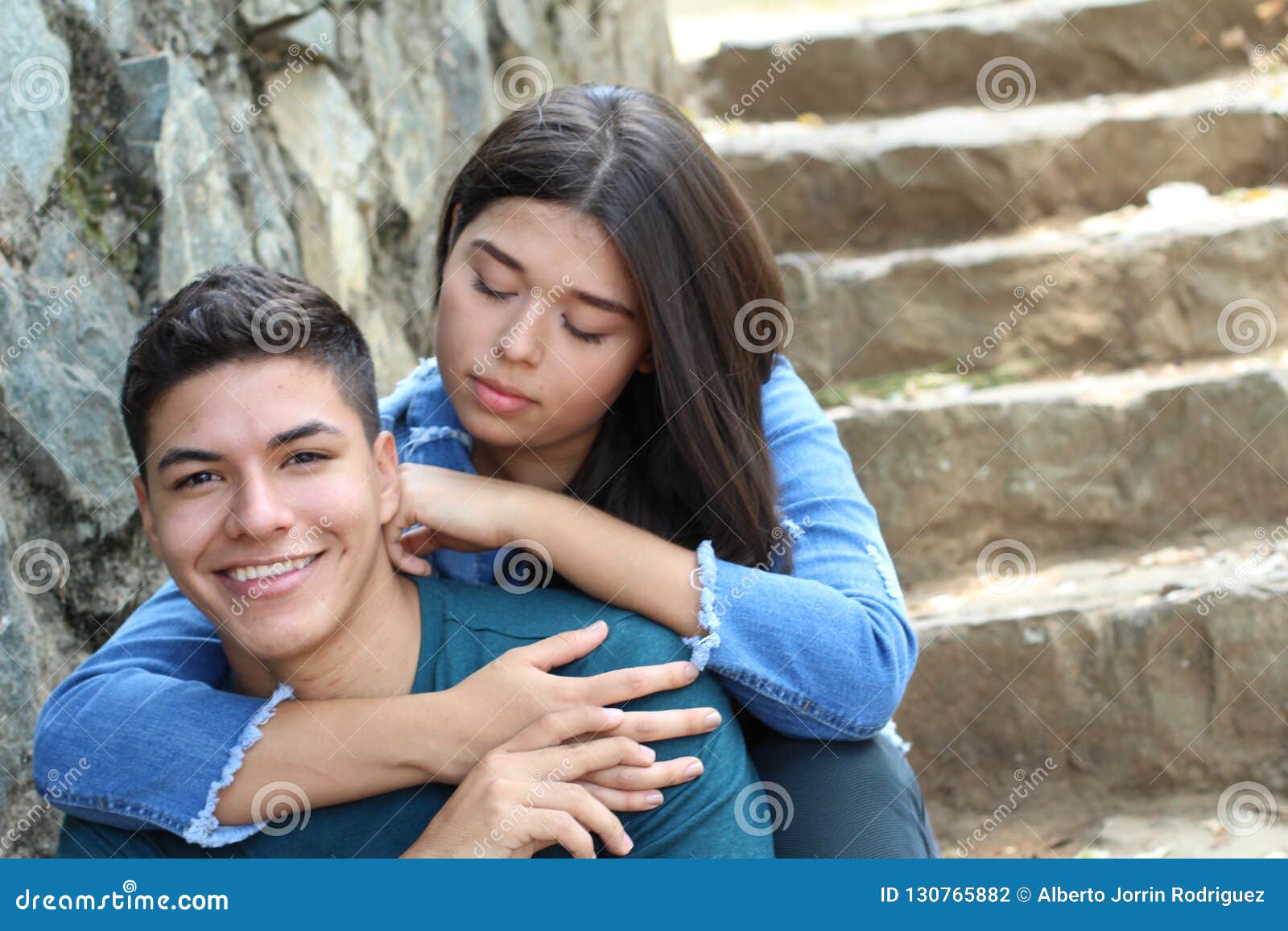 Young Couple Cuddling Close Up Stock Photo - Image of girlfriend ...