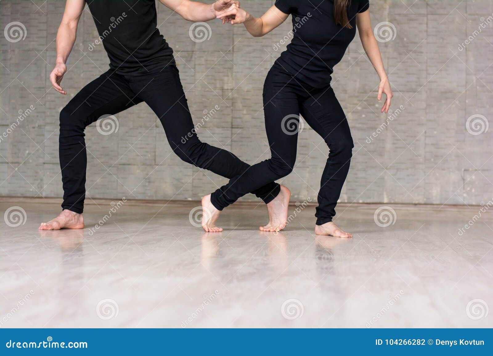 Young Couple of Dancers in Movement. Stock Photo - Image of performance ...