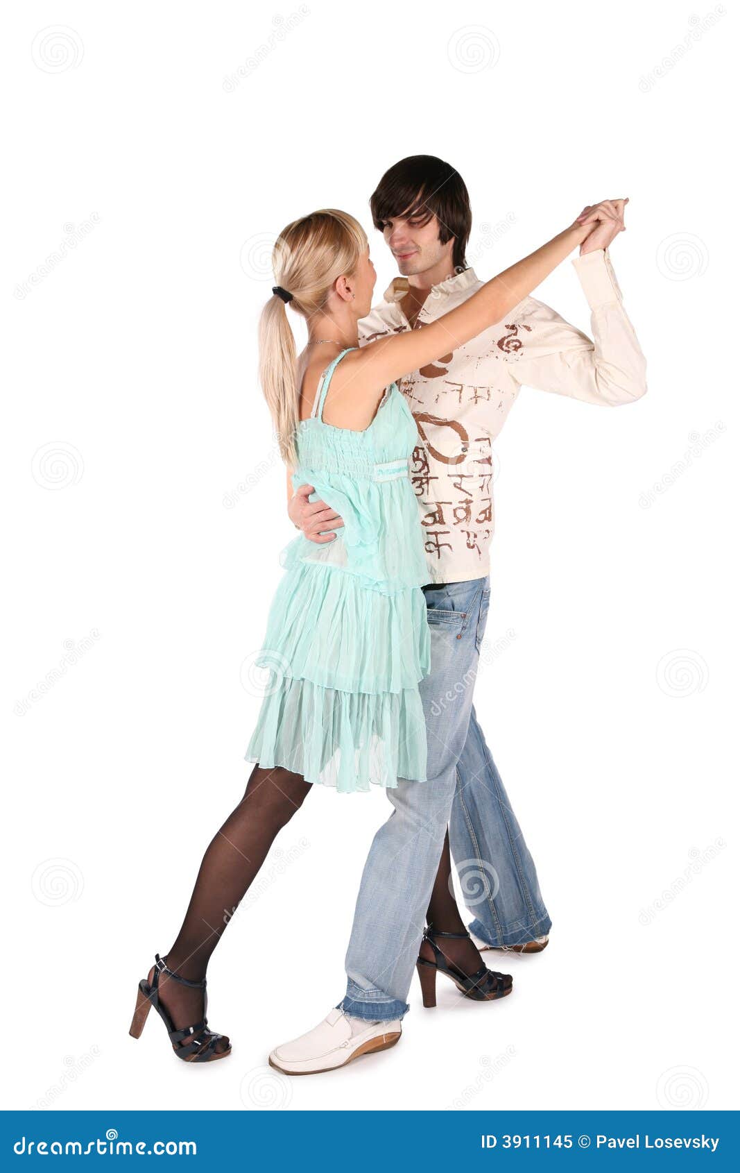 Young couple dancing stock image. Image of dress, cyan - 3911145