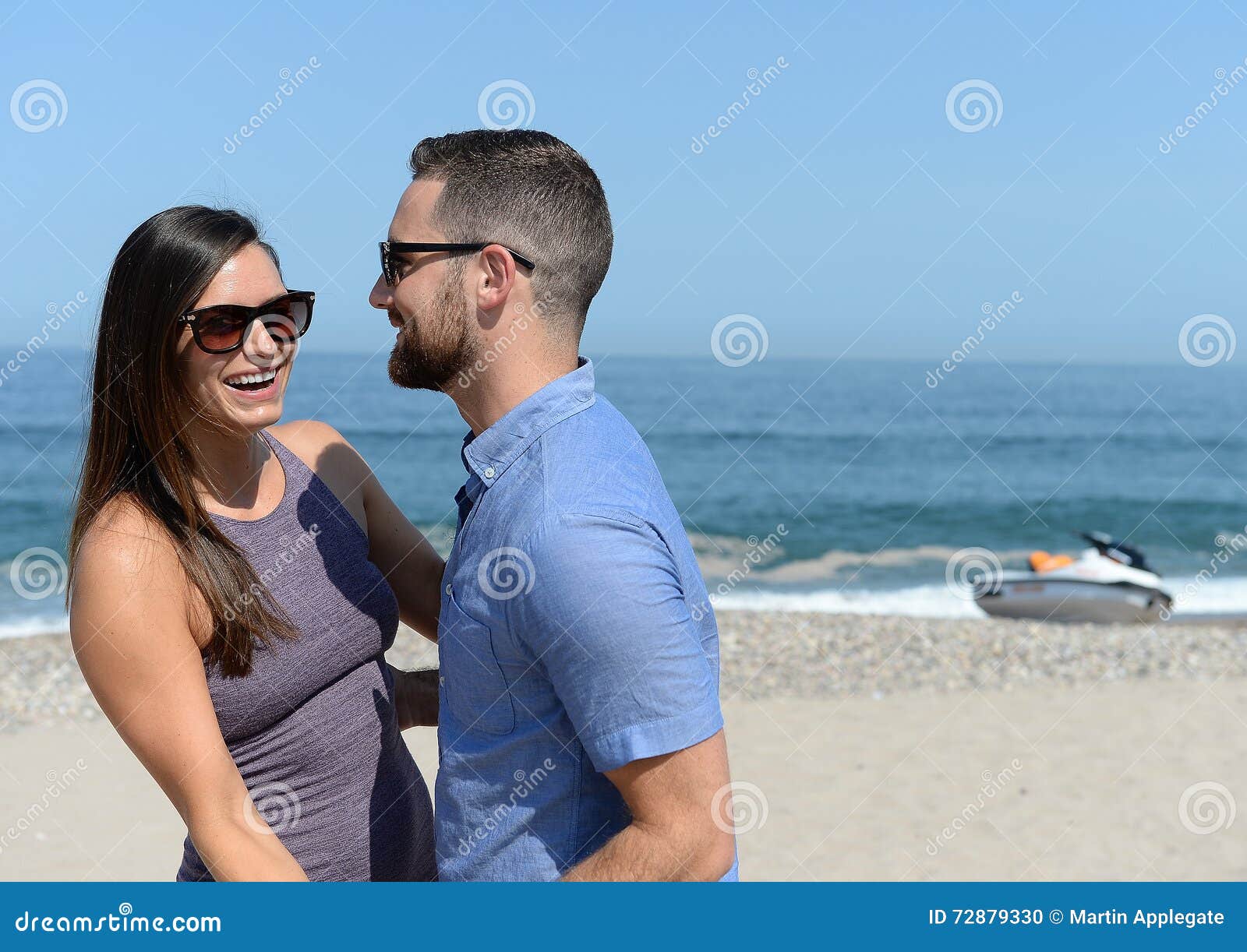 Young Couple Dancing on Beach Stock Photo - Image of couple, dark: 72879330