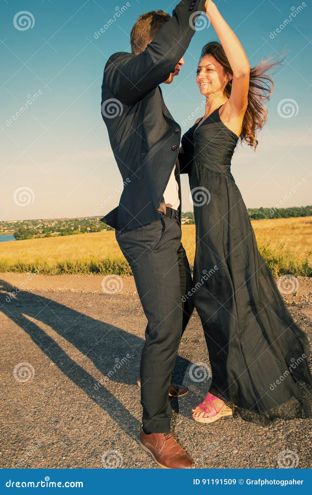 Young couple dancing stock image. Image of fashion, flirting - 91191509