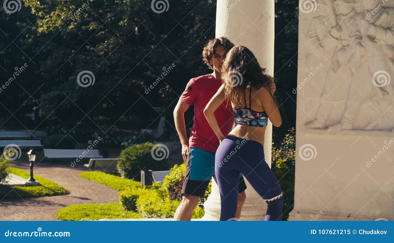 Young Couple Dancing on the Square Stock Image - Image of leisure ...