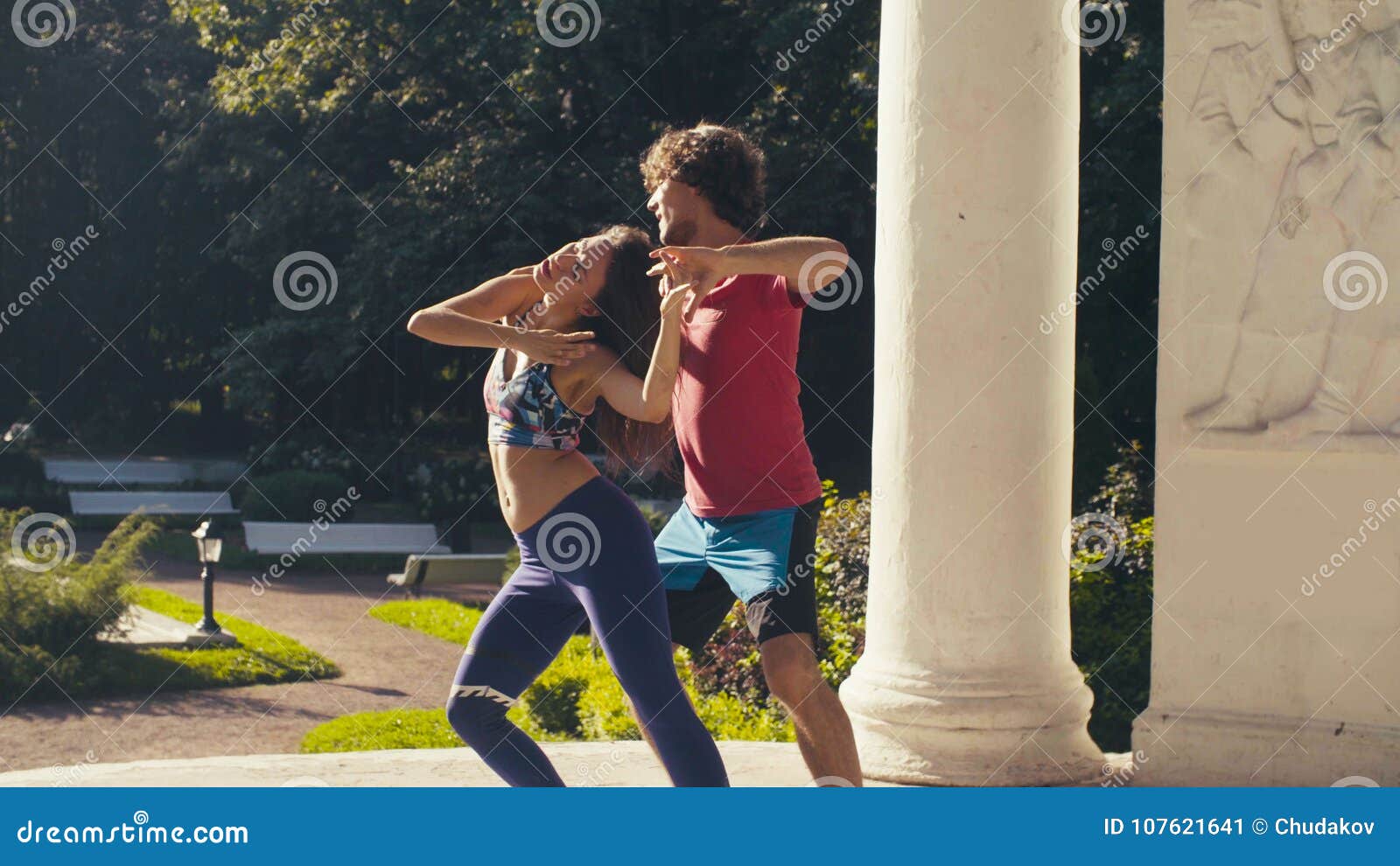 Young Couple Dancing on the Square Stock Image - Image of outdoors ...