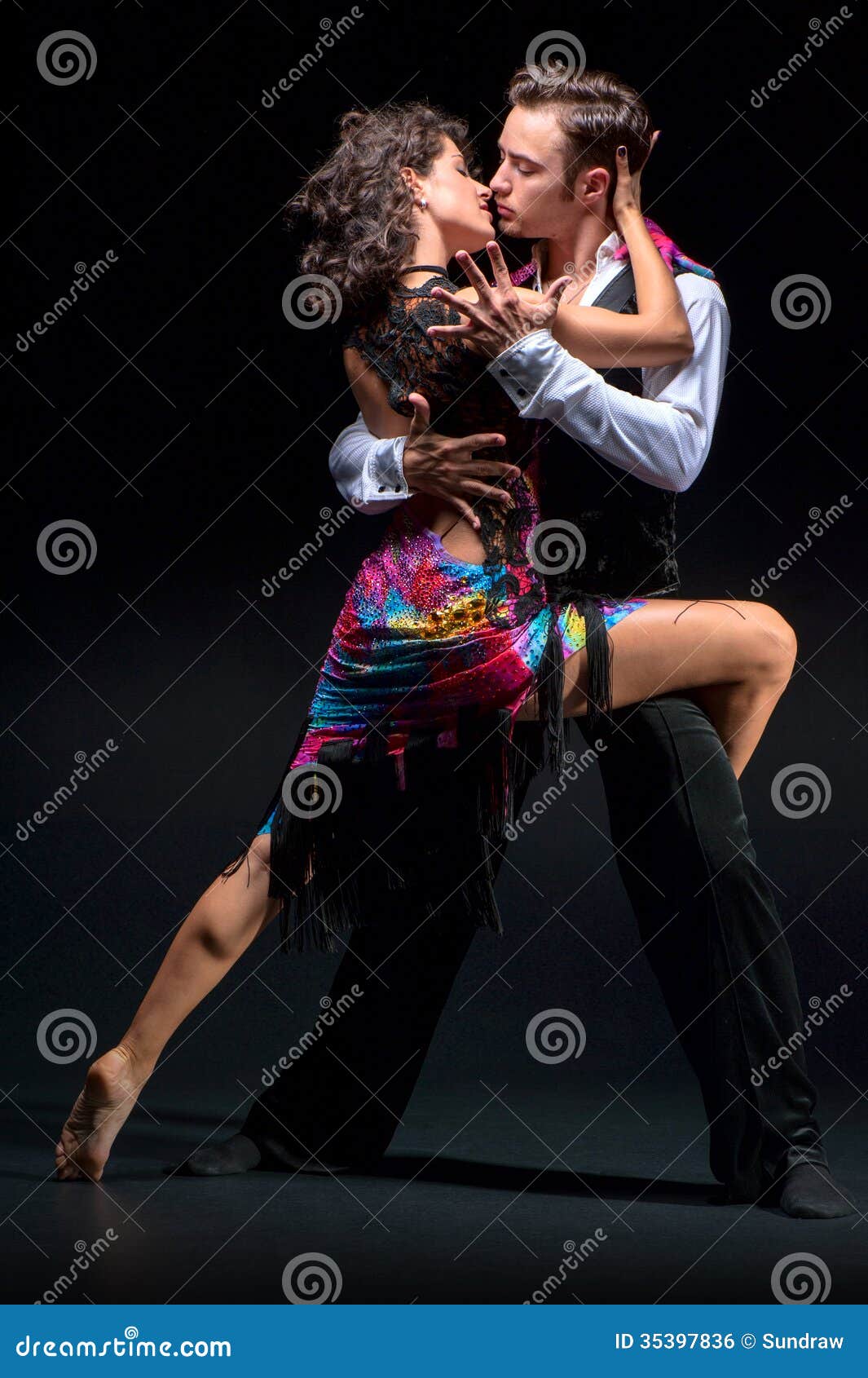 Young couple dancing stock photo. Image of performer - 35397836