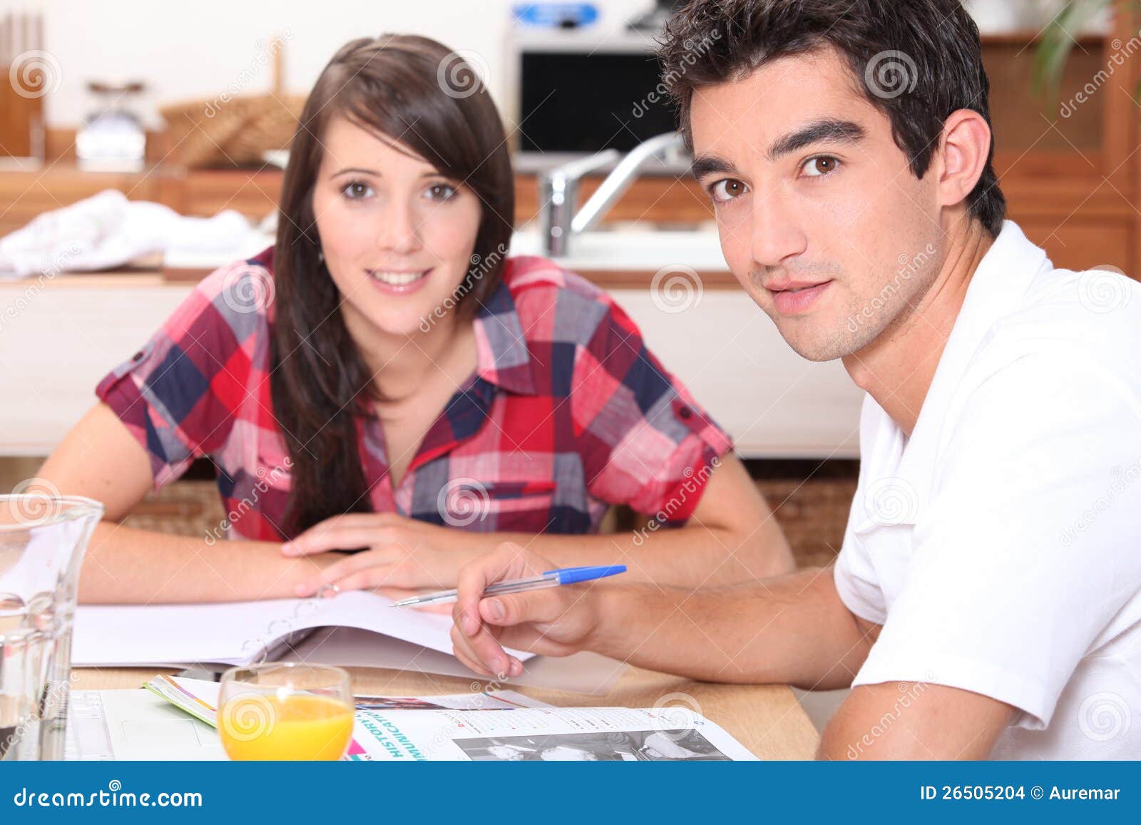 Young Couple Doing Coursework Stock Photo - Image of boyfriend, leisure ...