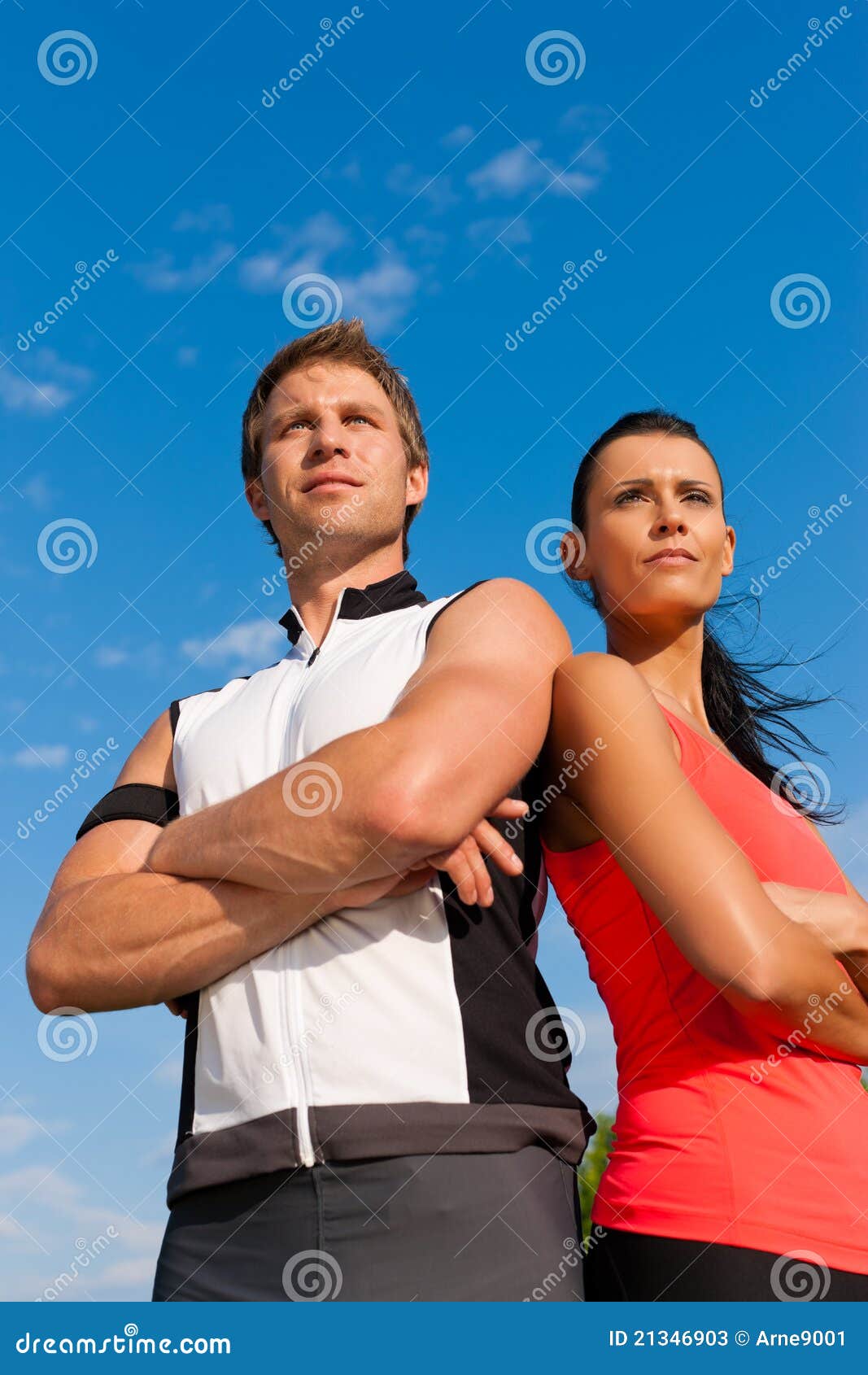 Young Couple Doing Sports Outdoors Stock Image - Image of power, self ...
