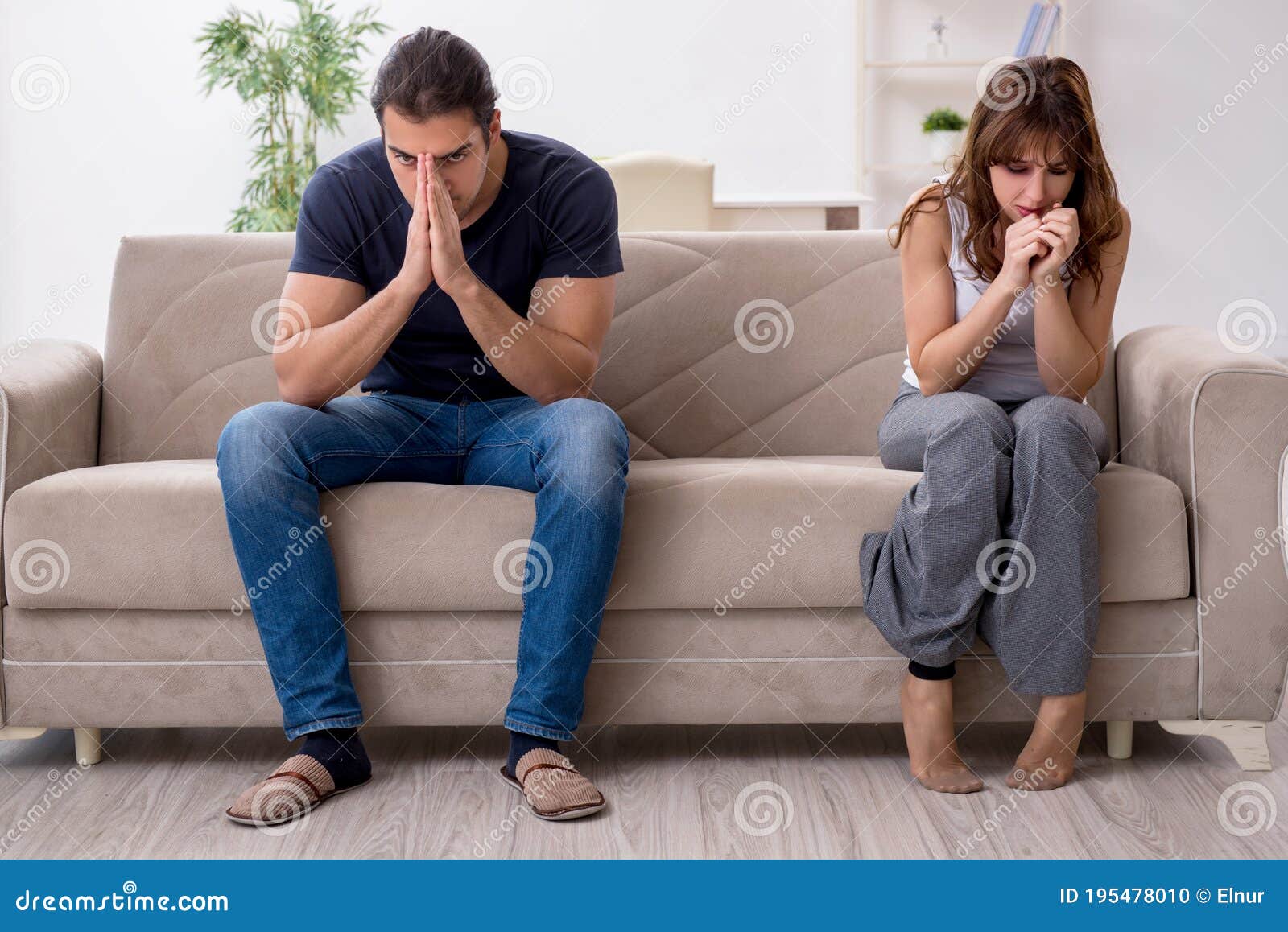 Young Couple in Domestic Violence Concept Stock Photo - Image of ...