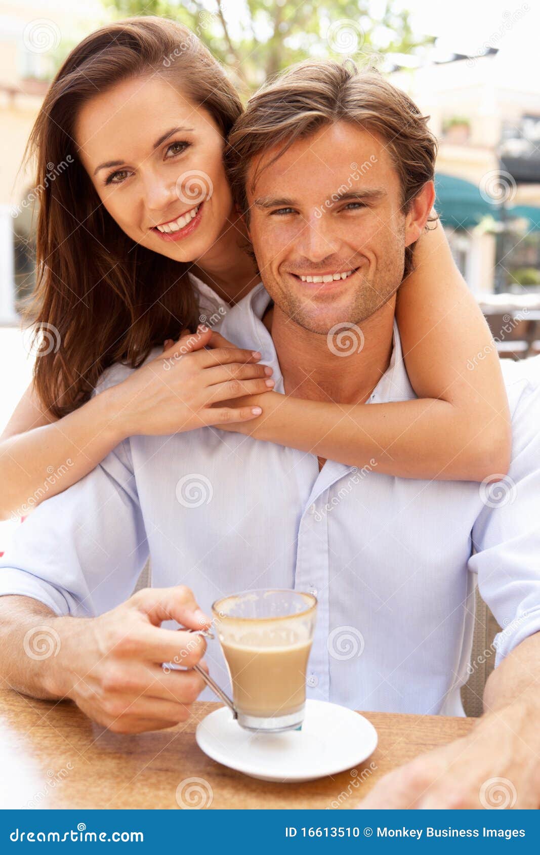 Young Couple Enjoying Coffee Stock Photo - Image of enjoying, together ...
