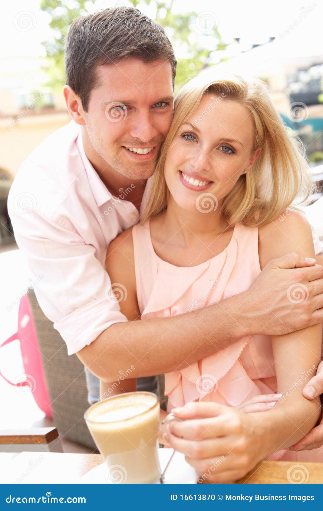 Young Couple Enjoying Coffee Stock Photo - Image of smiling, coffee ...