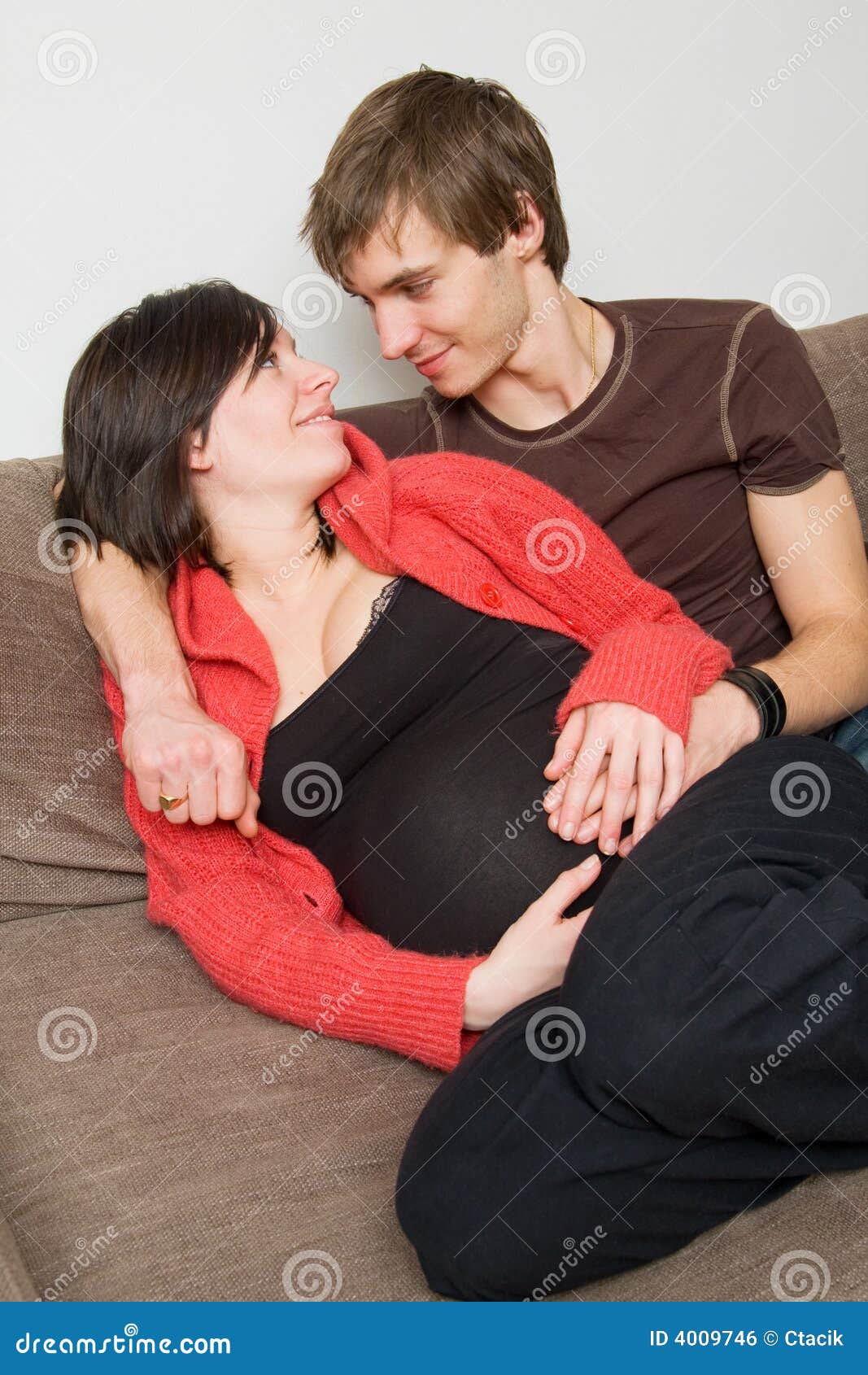 Young Couple Expecting a Baby Stock Photo - Image of family, happiness ...