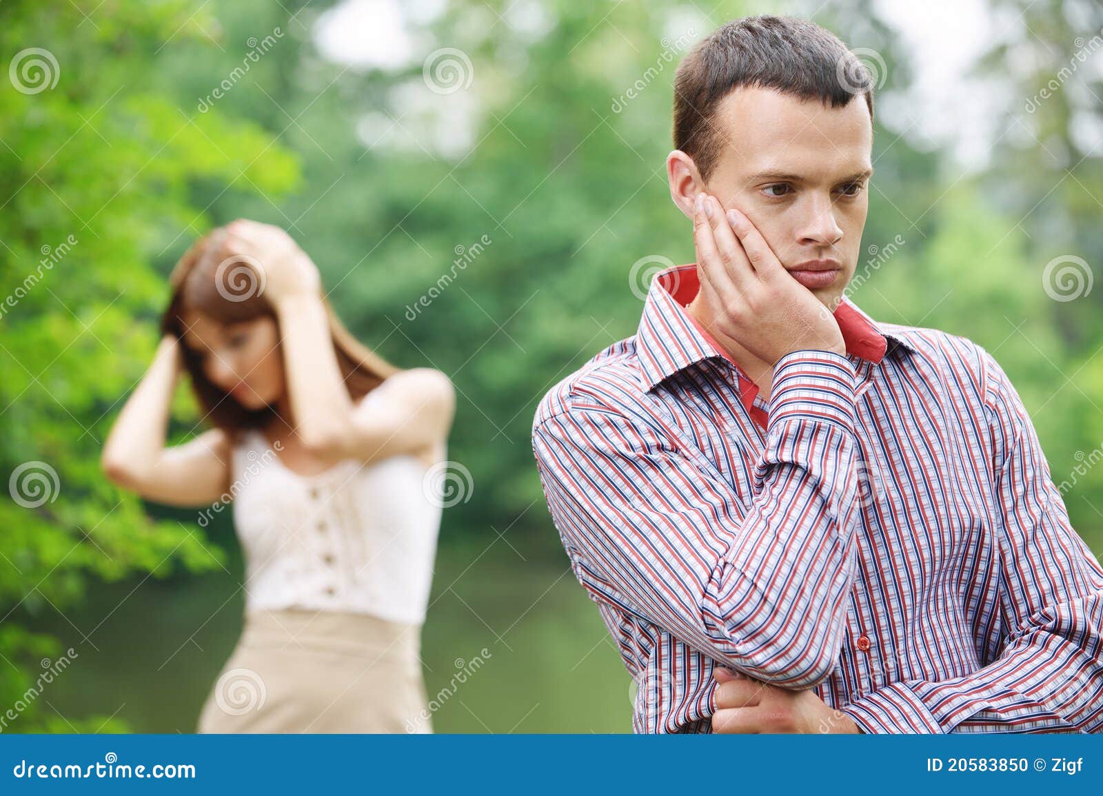Young Couple Facing Problems Stock Photo - Image of quarrel, handsome ...