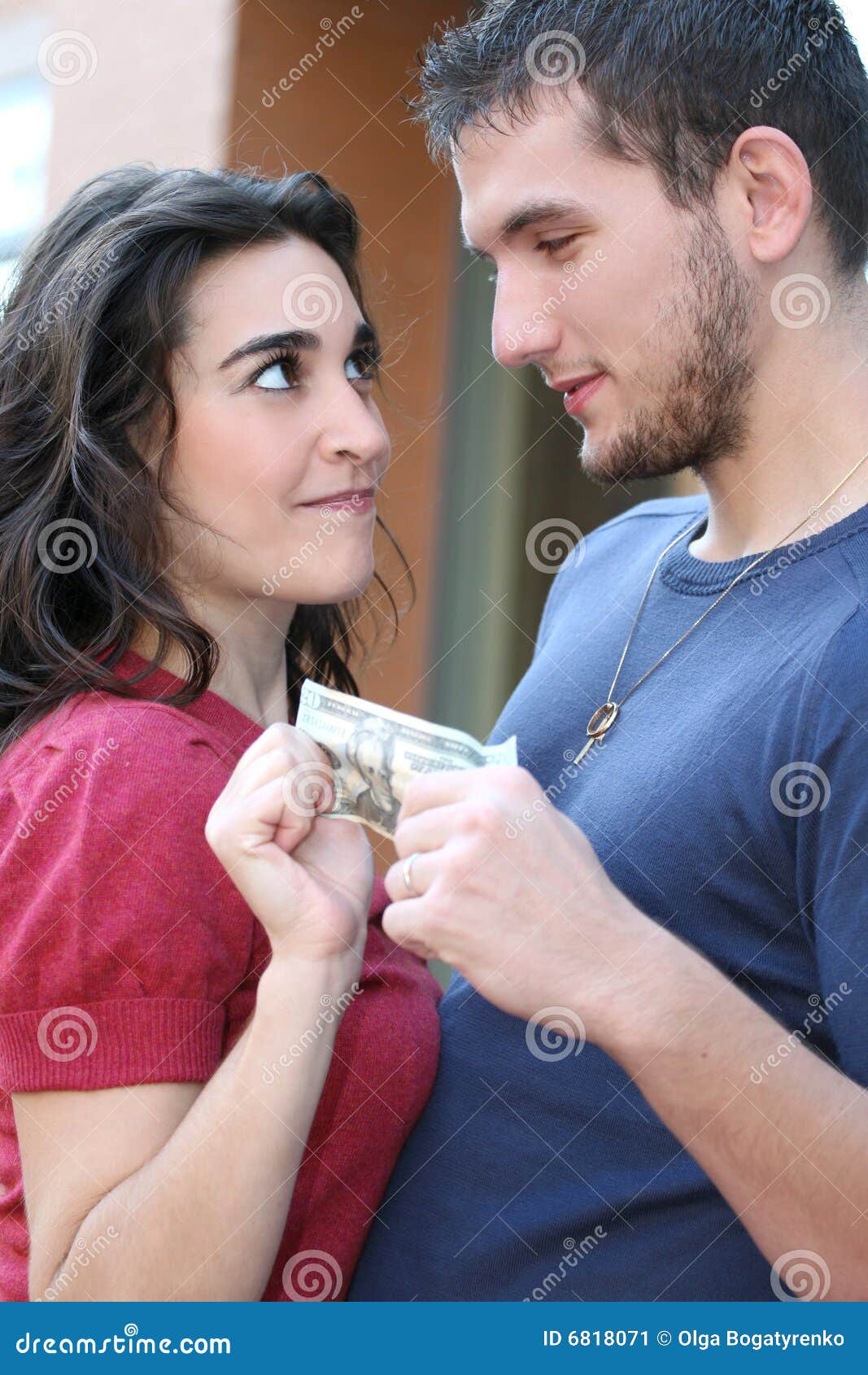 Young Couple Fighting, Arguing Over Money Stock Image - Image of woman ...