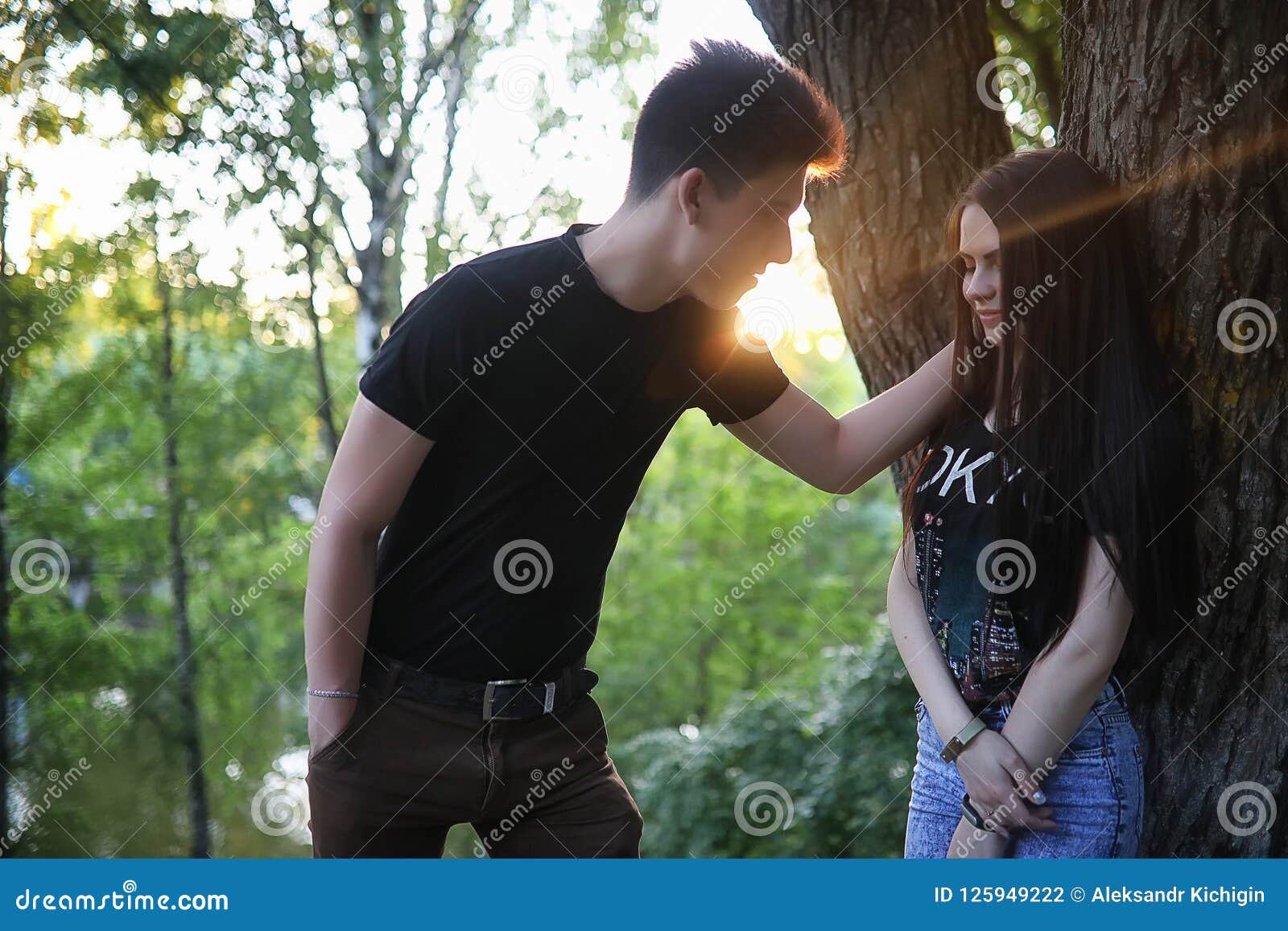 Young Couple on the First Date Stock Photo - Image of lovers, life ...