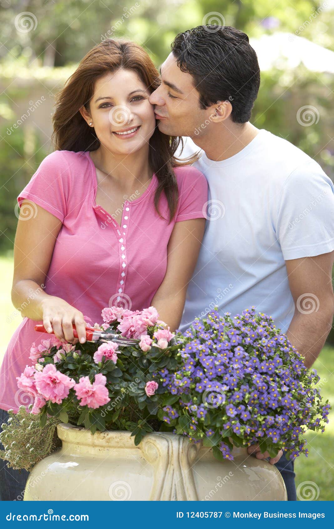 Young Couple Gardening stock image. Image of garden, portrait - 12405787