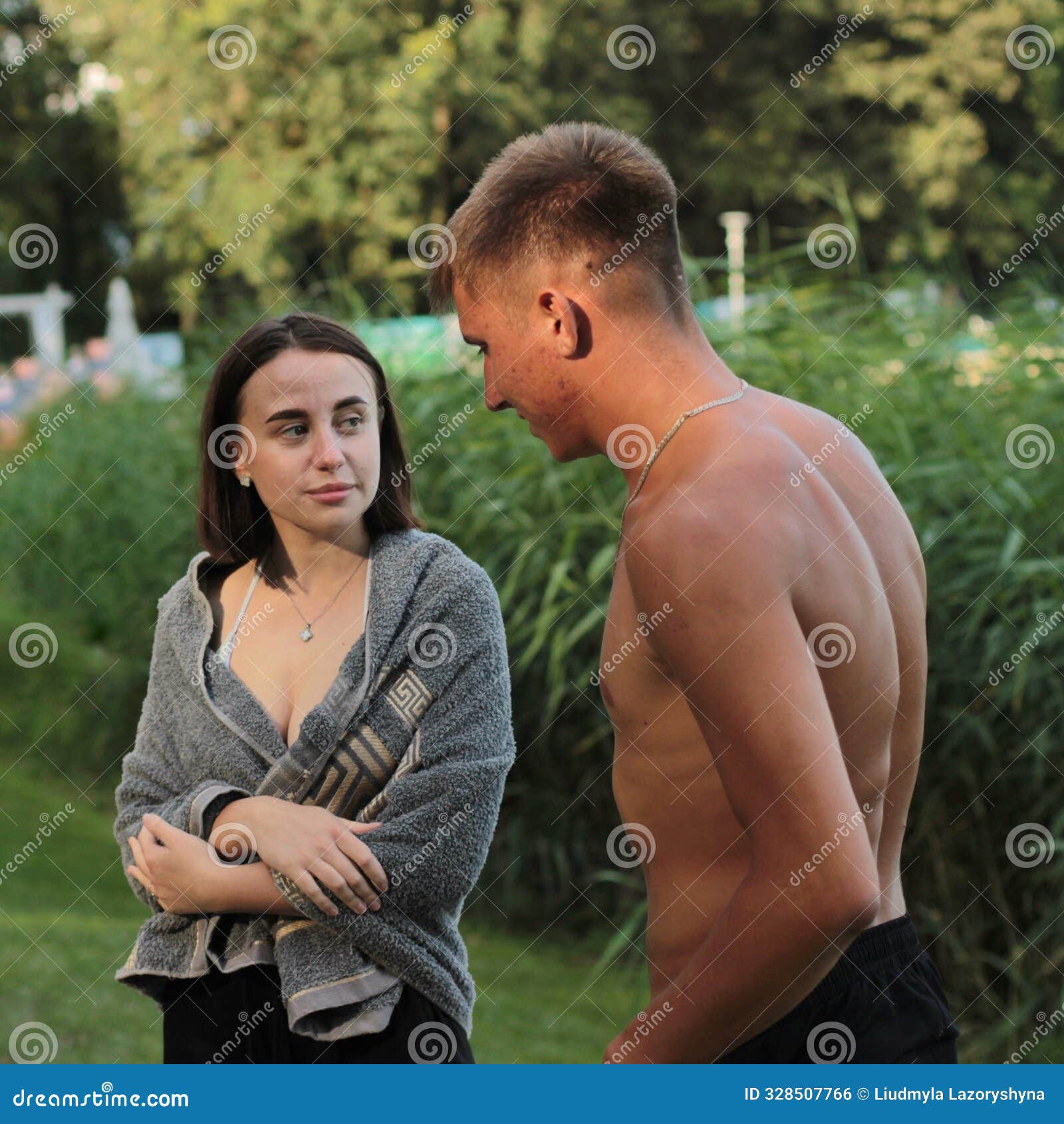 A Young Couple Has a Serious Conversation Clarifying the Conflict in ...