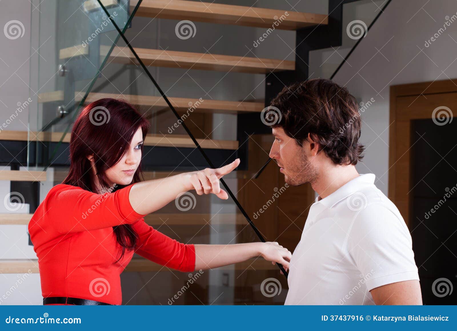 Young Couple Have an Argument Stock Photo - Image of aggressive ...