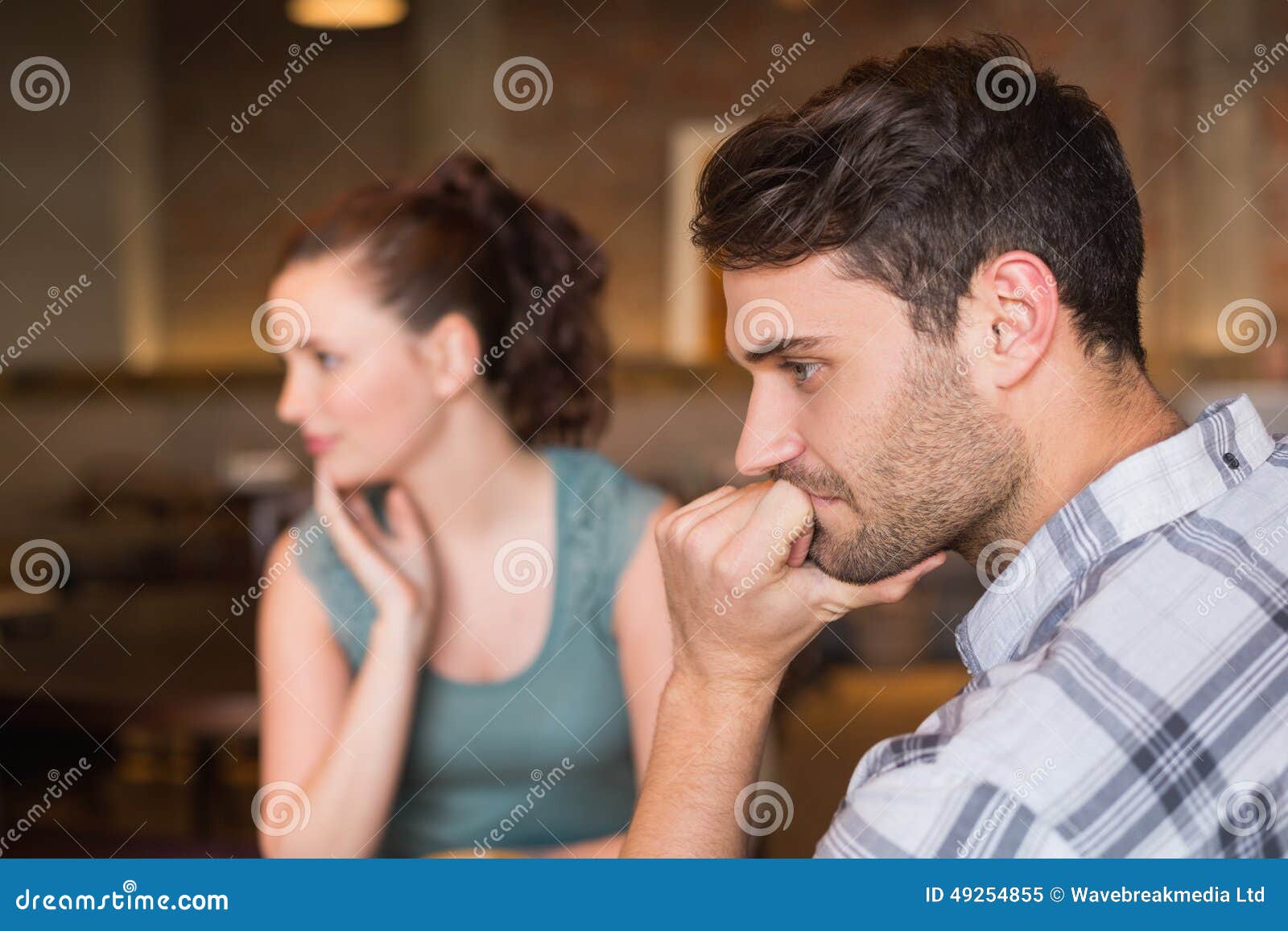 Young Couple Having an Argument Stock Image - Image of cafeteria, adult ...