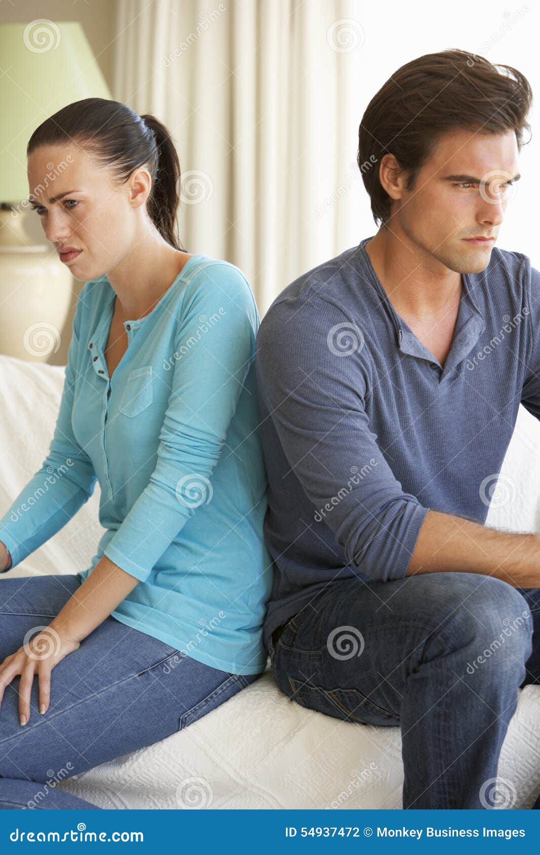 Young Couple Having Argument at Home Stock Photo - Image of woman ...