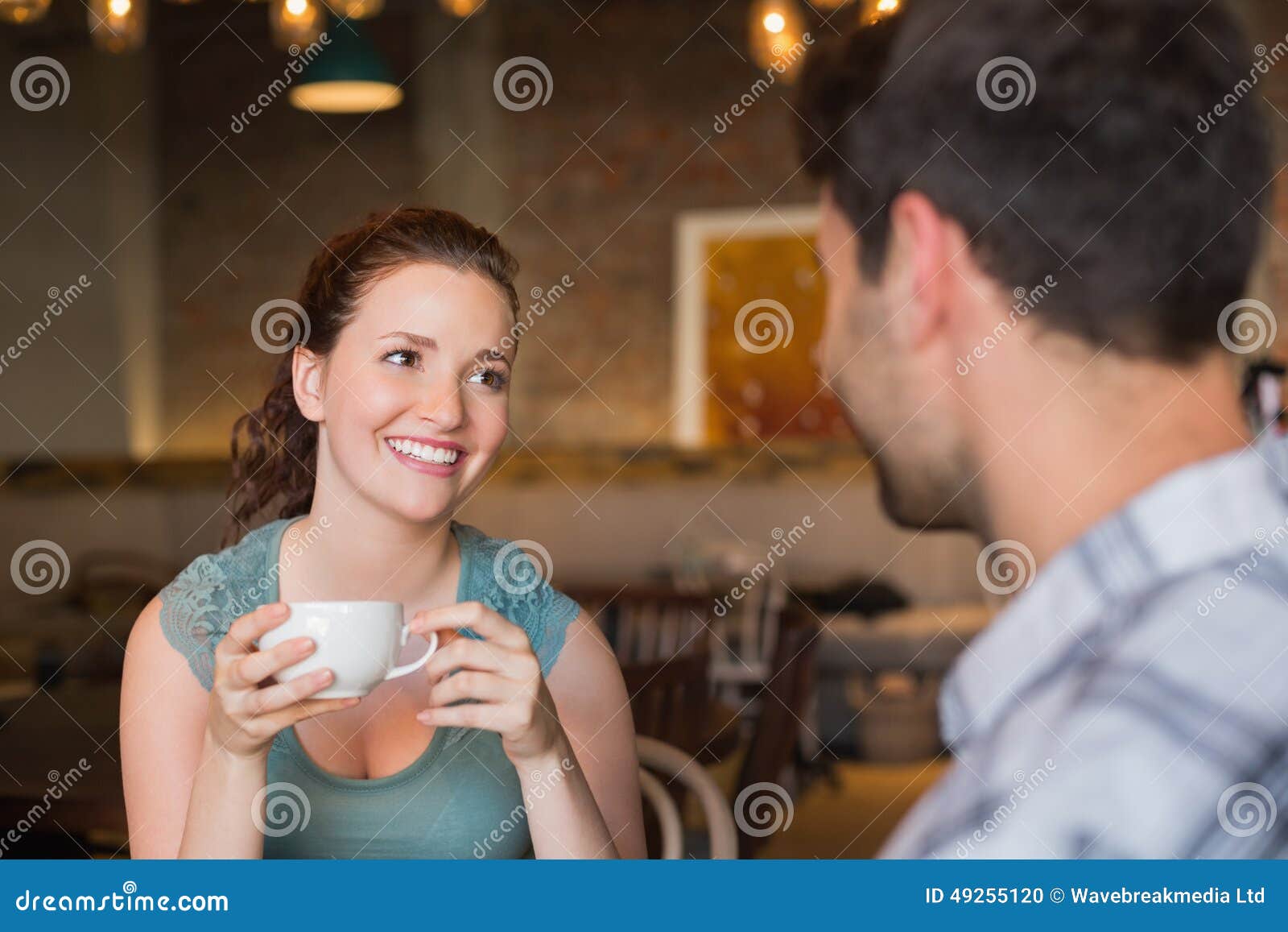 Young Couple Having Coffee Together Stock Photo - Image of relationship ...