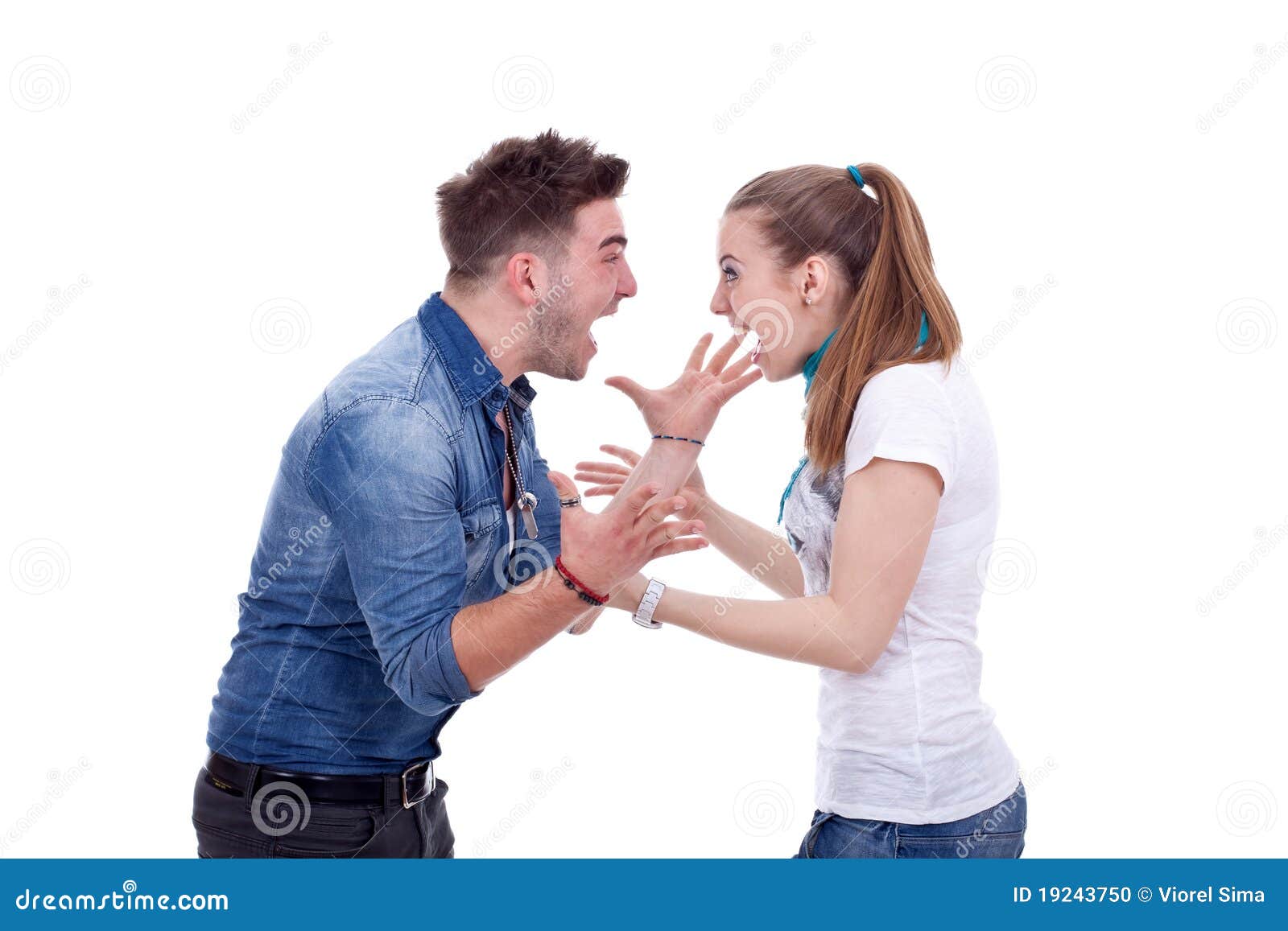 Young Couple Having a Fight Stock Photo - Image of relationship, open ...