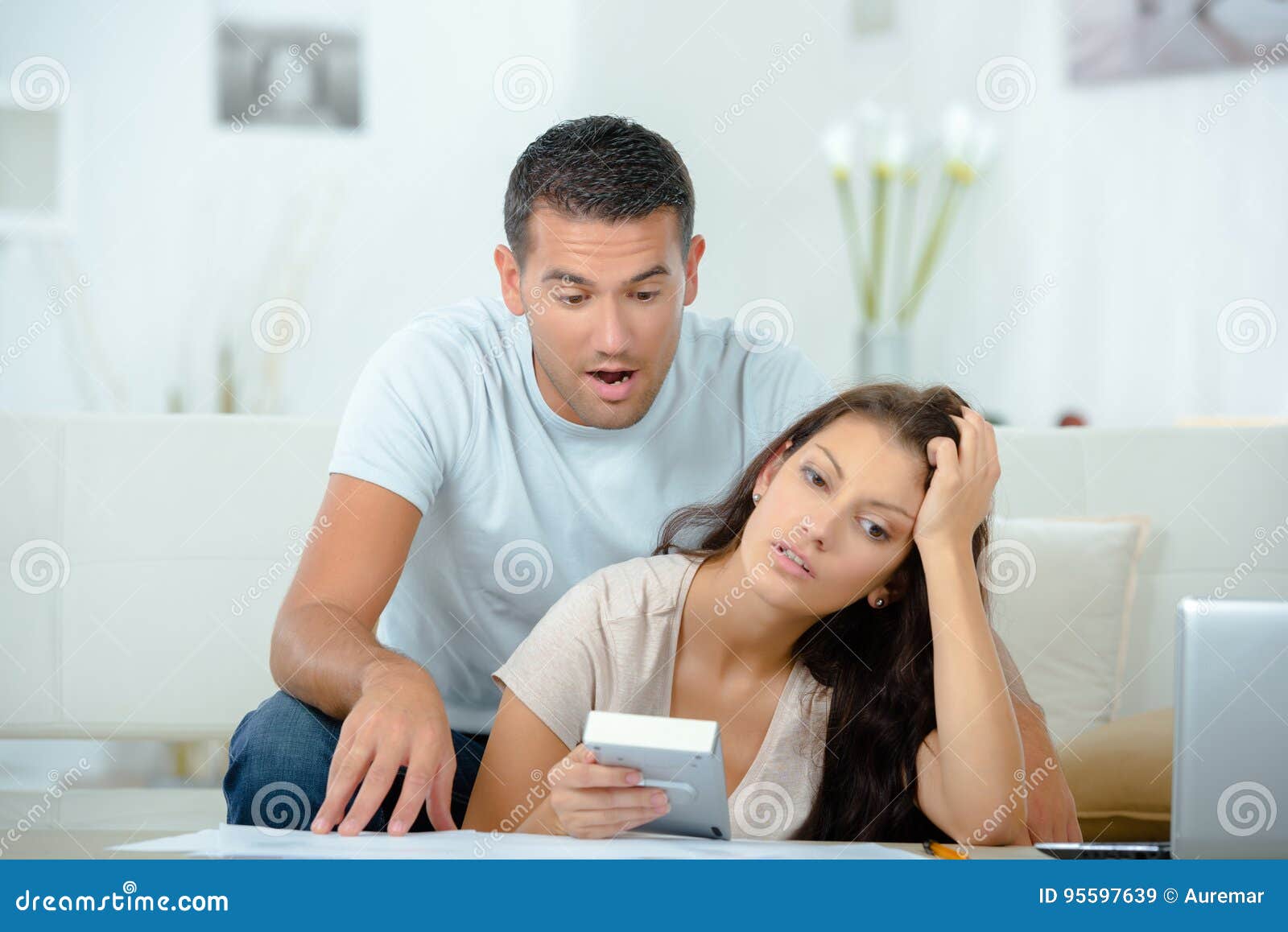 Young Couple Having Financial Problems Stock Image - Image of ...
