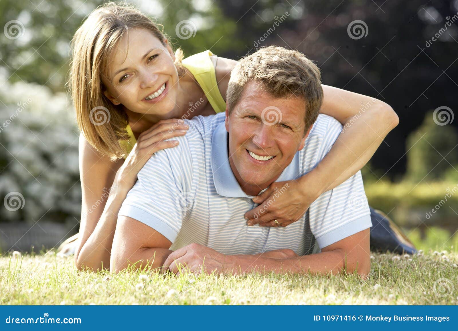 Young Couple Having Fun in Countryside Stock Photo - Image of smiling ...