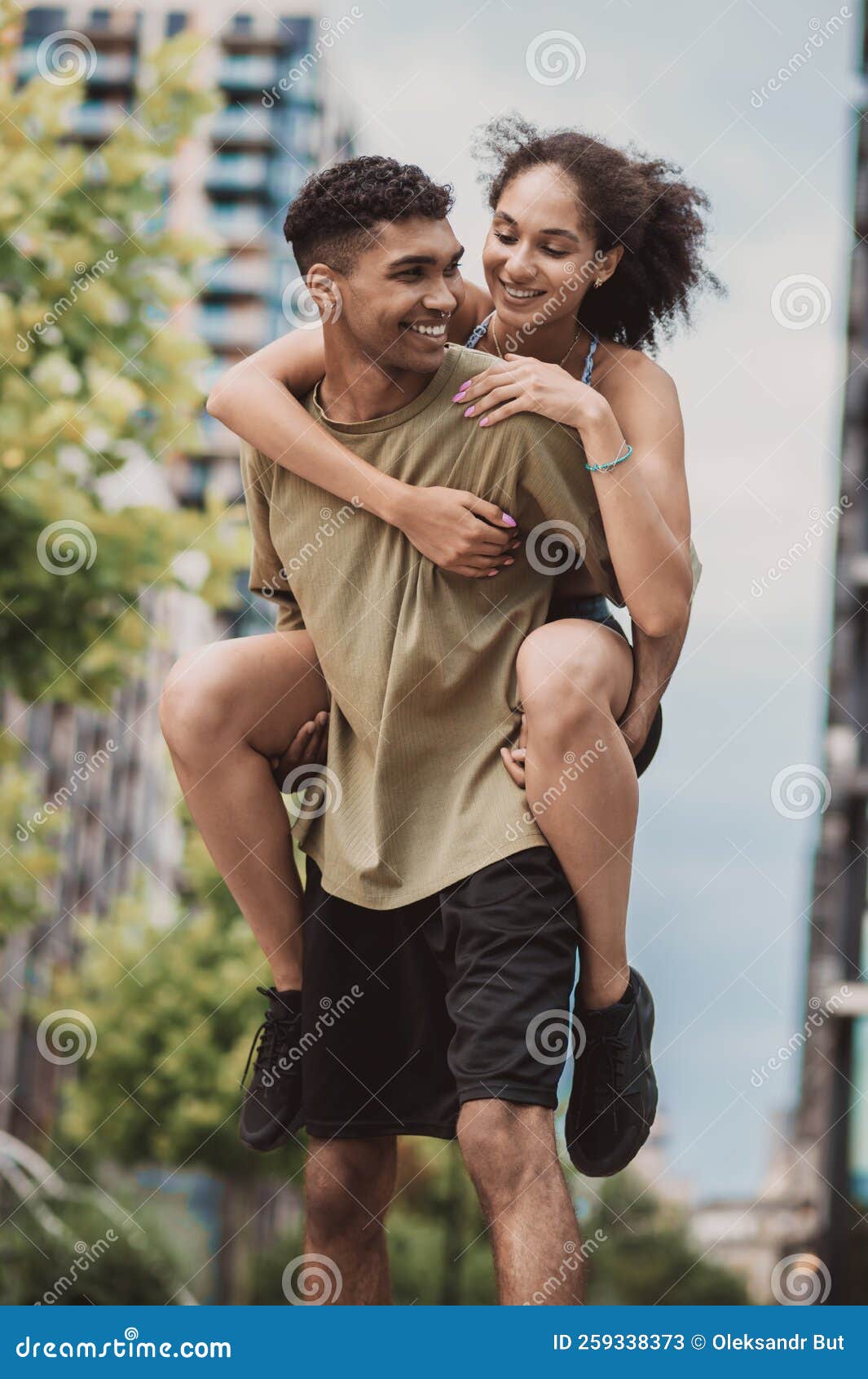 Young Couple Having Fun and Looking Enjoyed Stock Image - Image of ...