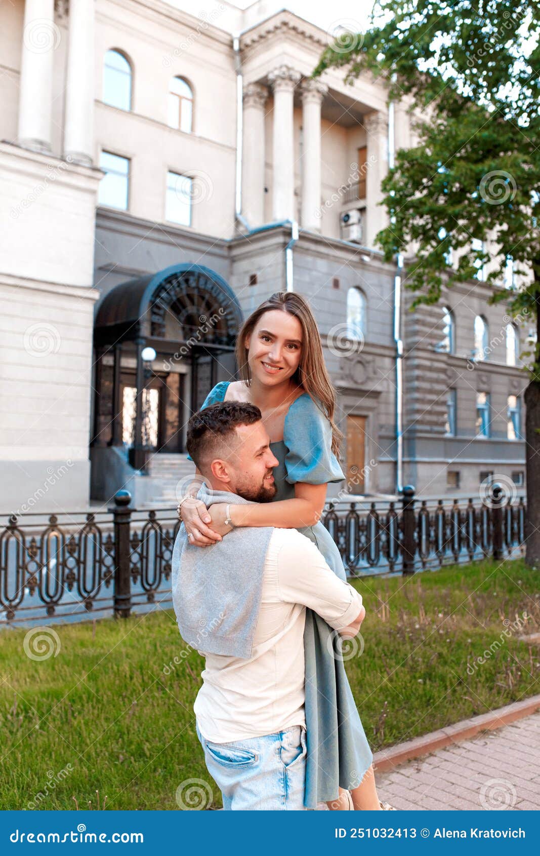 Young Couple Having Fun Outdoor In City Park Stock Image Image Of