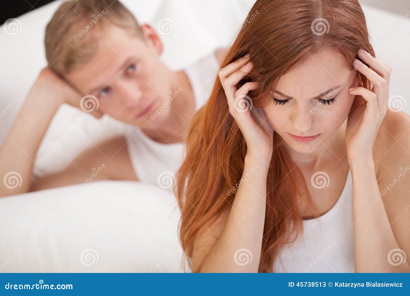 Young Couple Having Marital Problems Stock Image - Image of cover ...