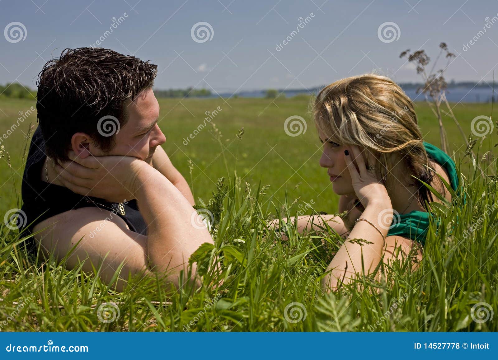 Young Couple Having Serious Conversation Stock Photo - Image of talk ...