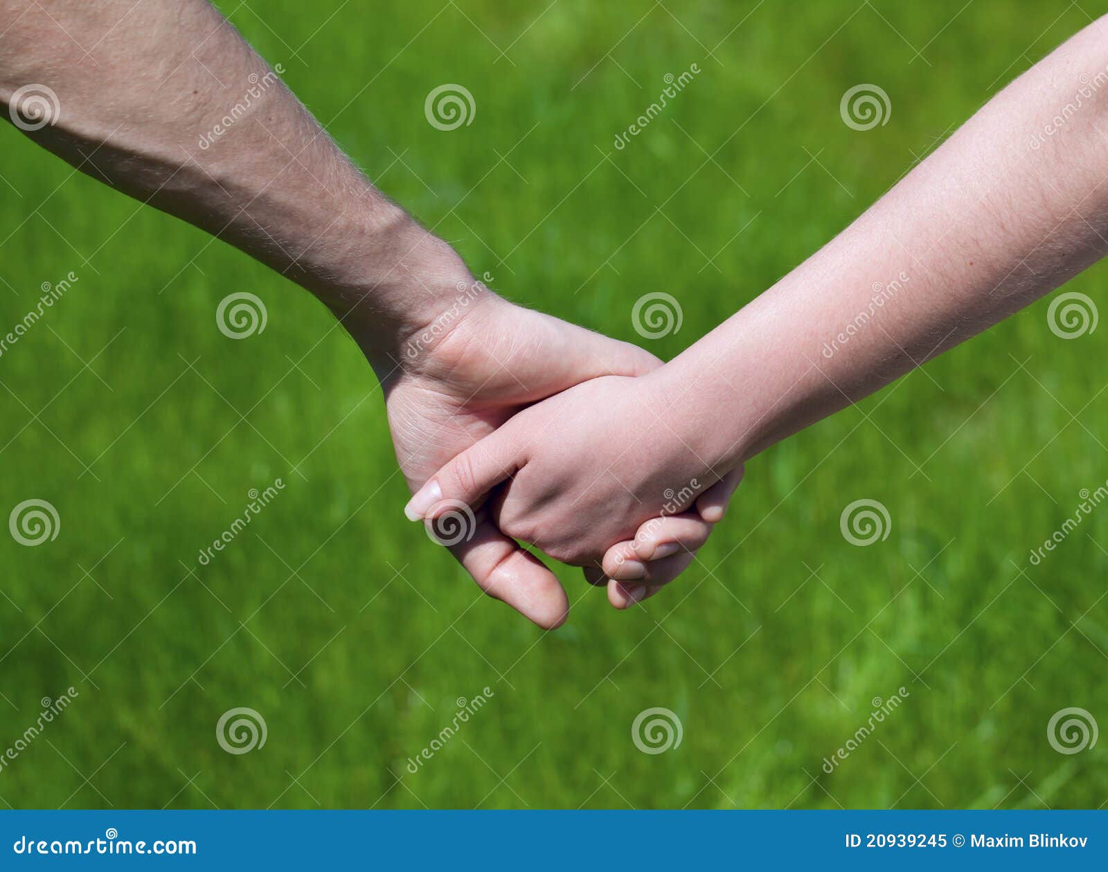 Young Couple Hold Each Other's Hand Royalty Free Stock Photo - Image ...