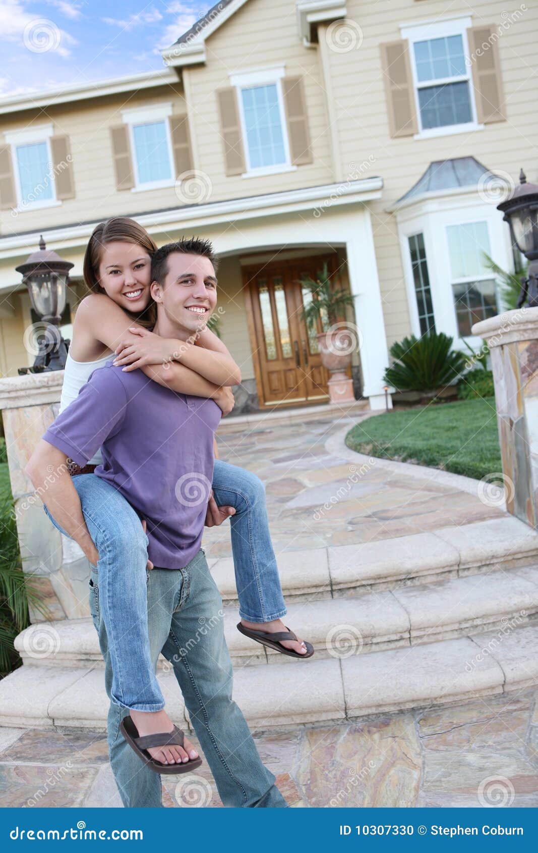 Young Couple at Home stock photo. Image of husband, handsome - 10307330