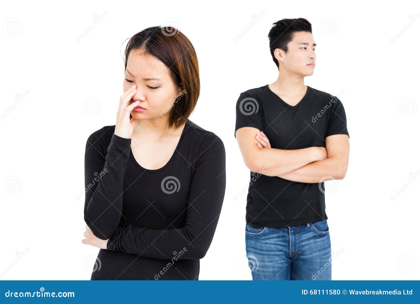 Young Couple Ignoring Each Other Stock Photo - Image of outraged ...