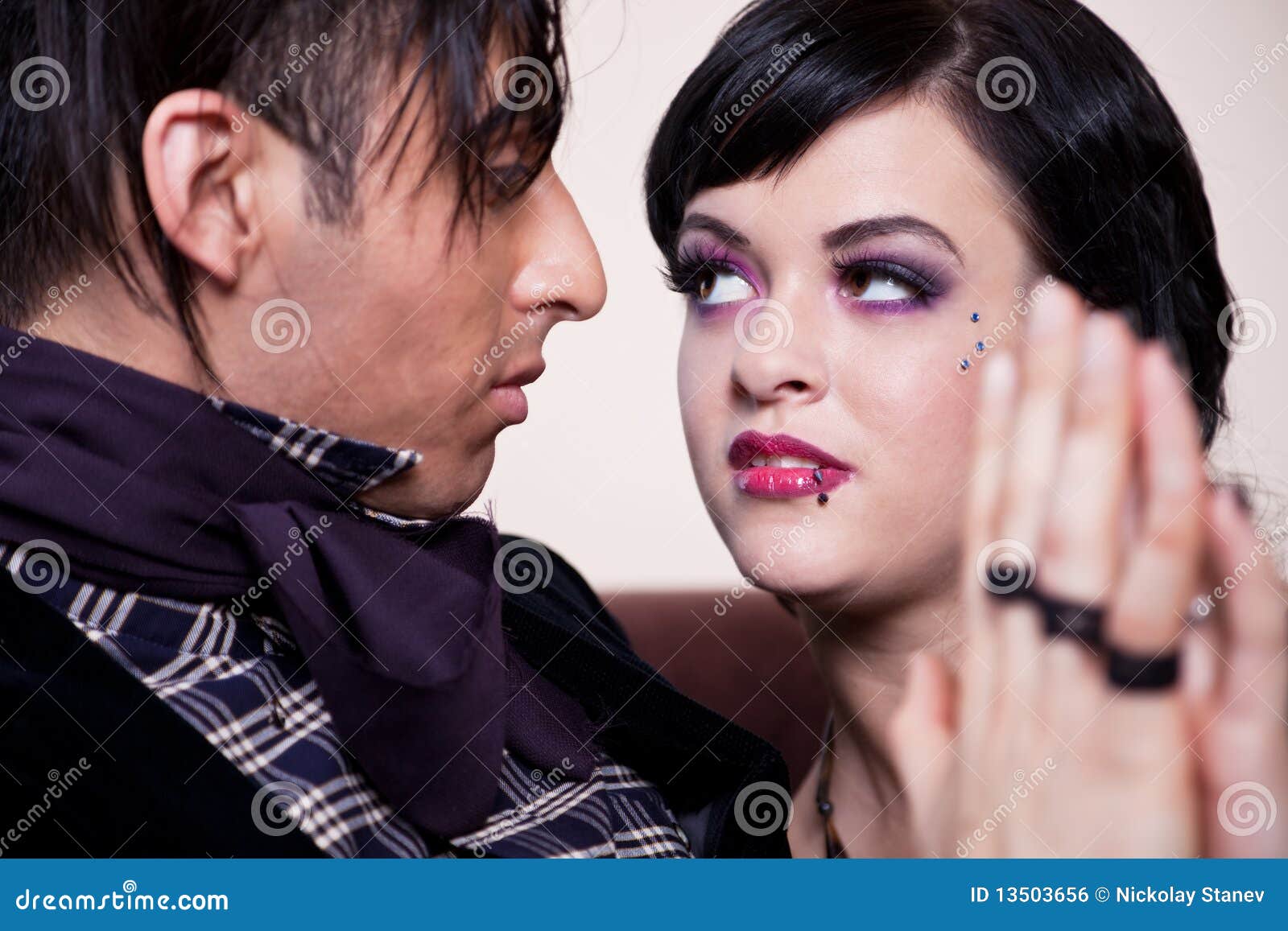 Young Couple Intimate Moment Stock Photo - Image of closeup, beautiful ...