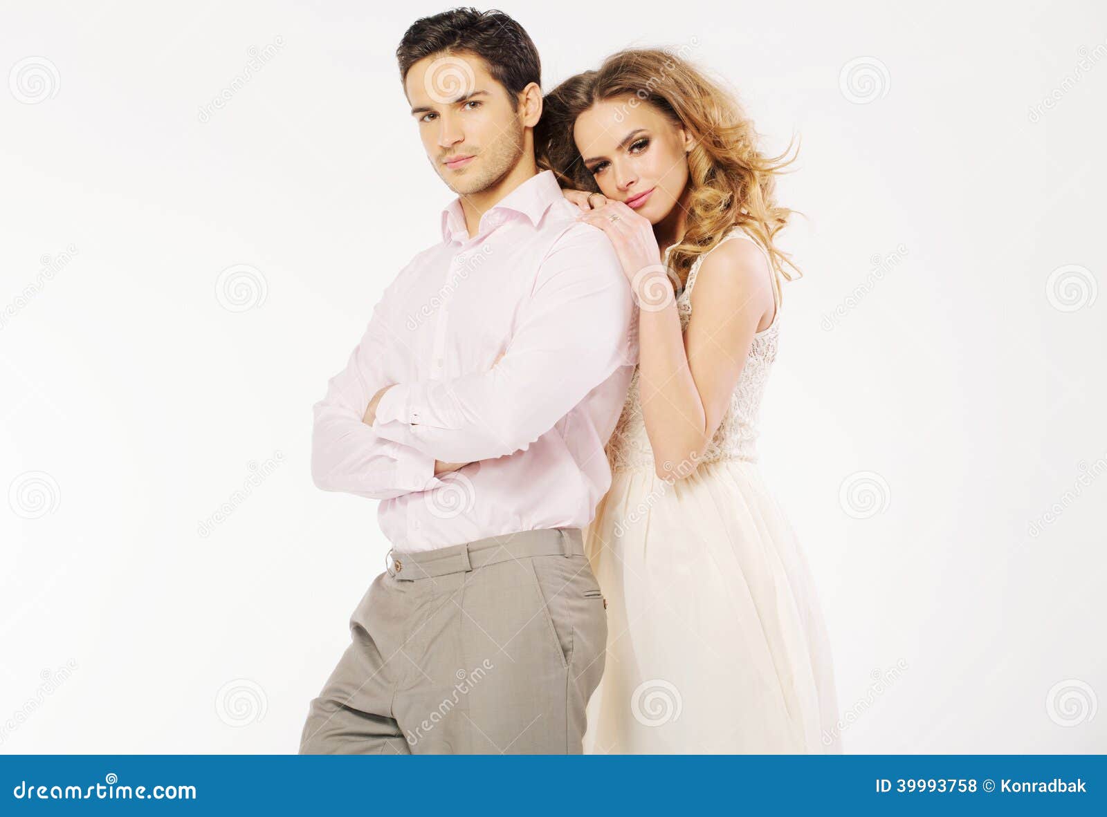 Young Couple in the Love Gesture Stock Photo - Image of casual, female ...