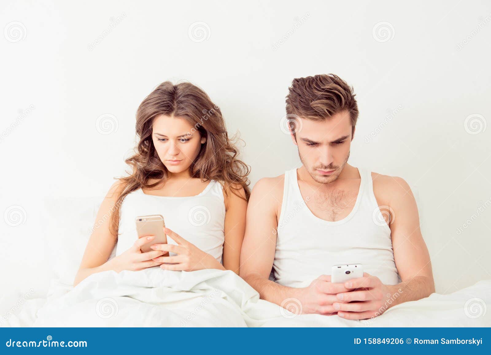 Young Couple in Love Ignoring Each Other Stock Photo - Image of ...