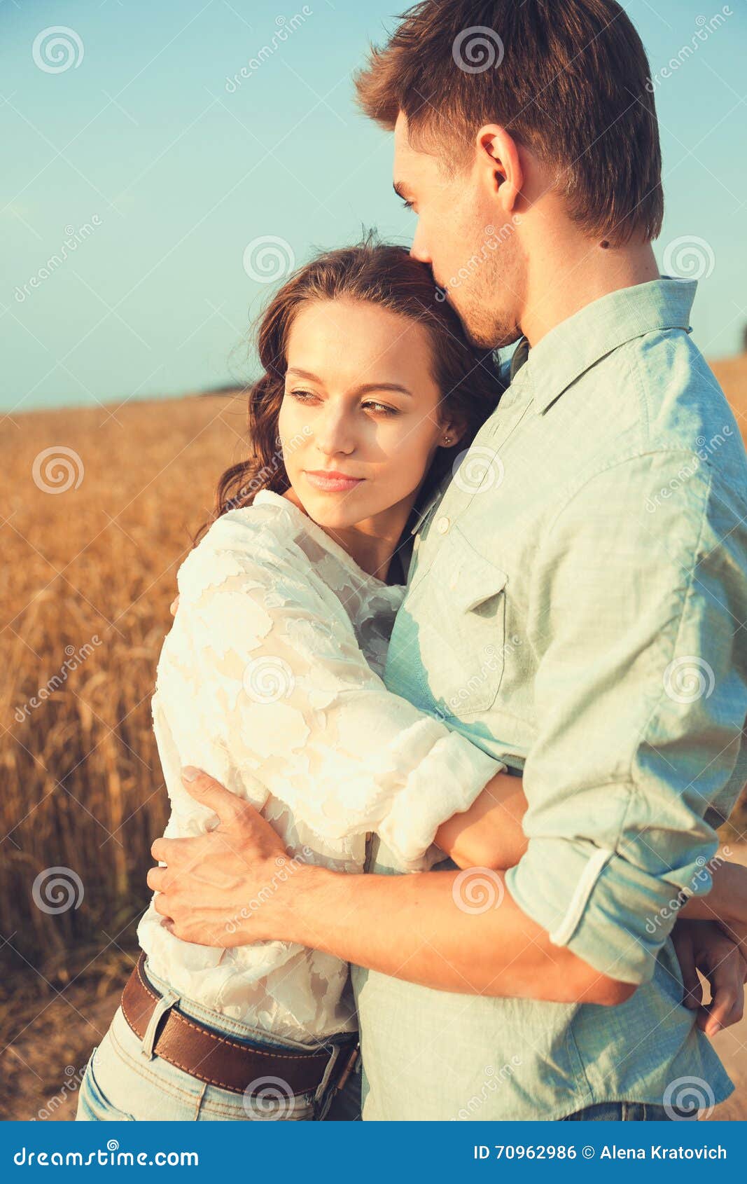 Young Couple In Love Outdoor Stunning Sensual Outdoor Portrait Of Young
