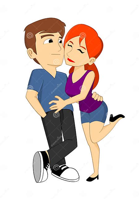 Young Couple Making Out stock illustration. Illustration of passion ...