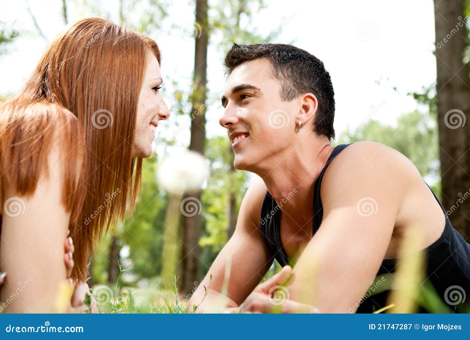 Young couple in nature stock image. Image of lifestyle - 21747287