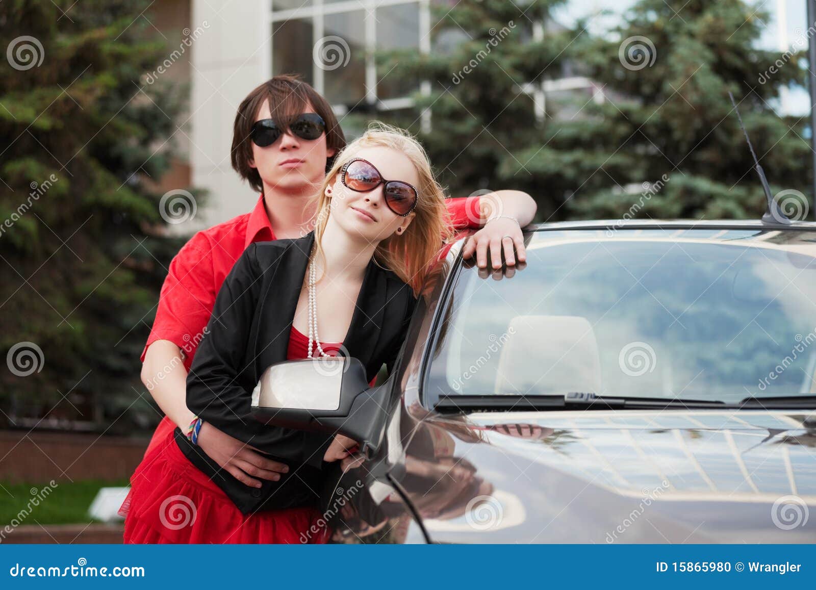 Young Couple with a New Car. Stock Photo - Image of lifestyle, lovers ...