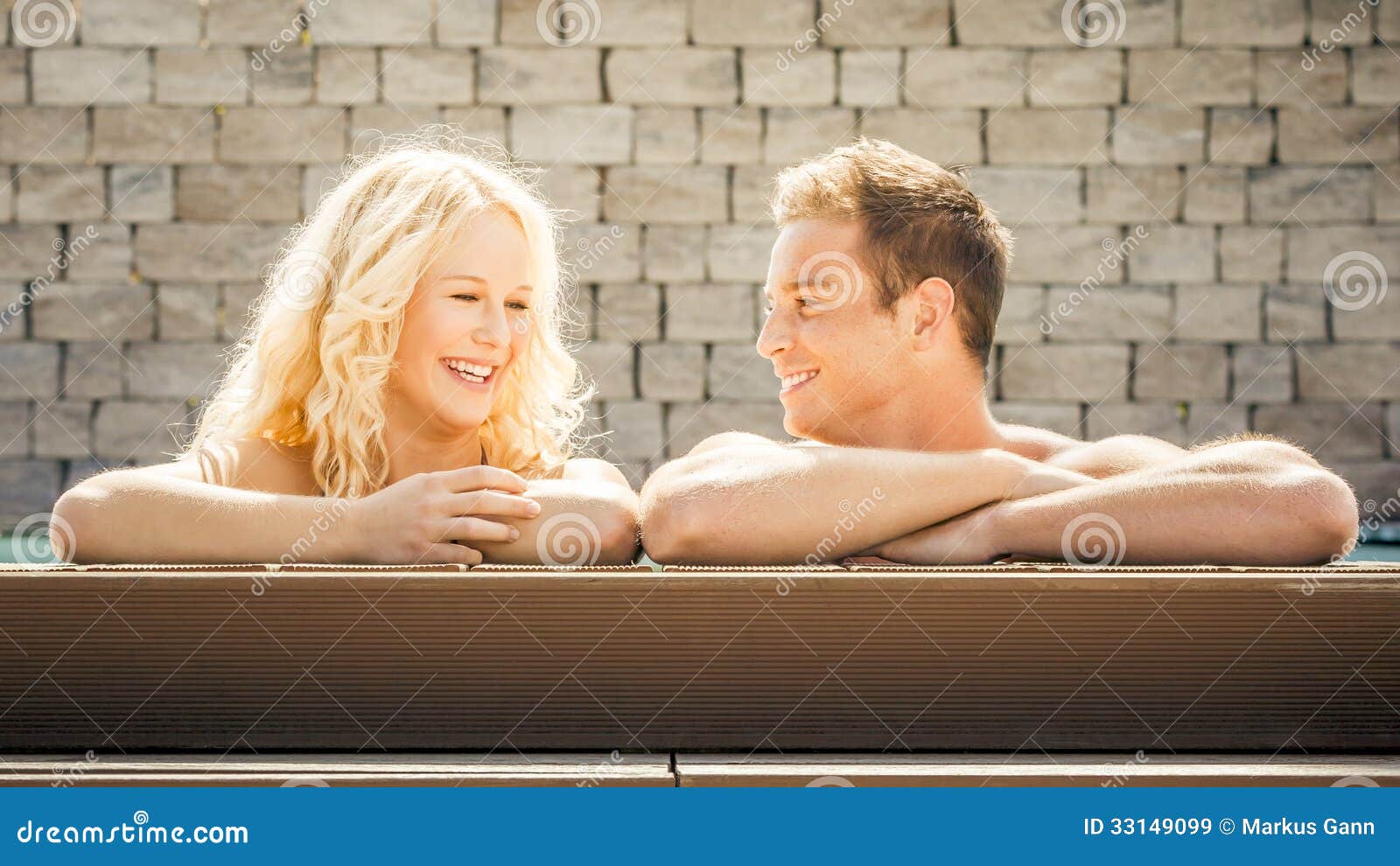 Young couple at the pool stock image. Image of lifestyle - 33149099