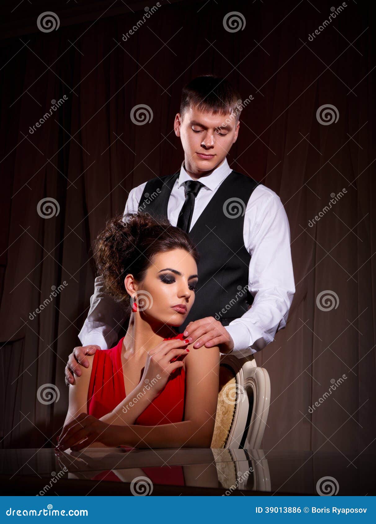 Young Couple Portrait (normal Version) Stock Photo - Image of posing ...