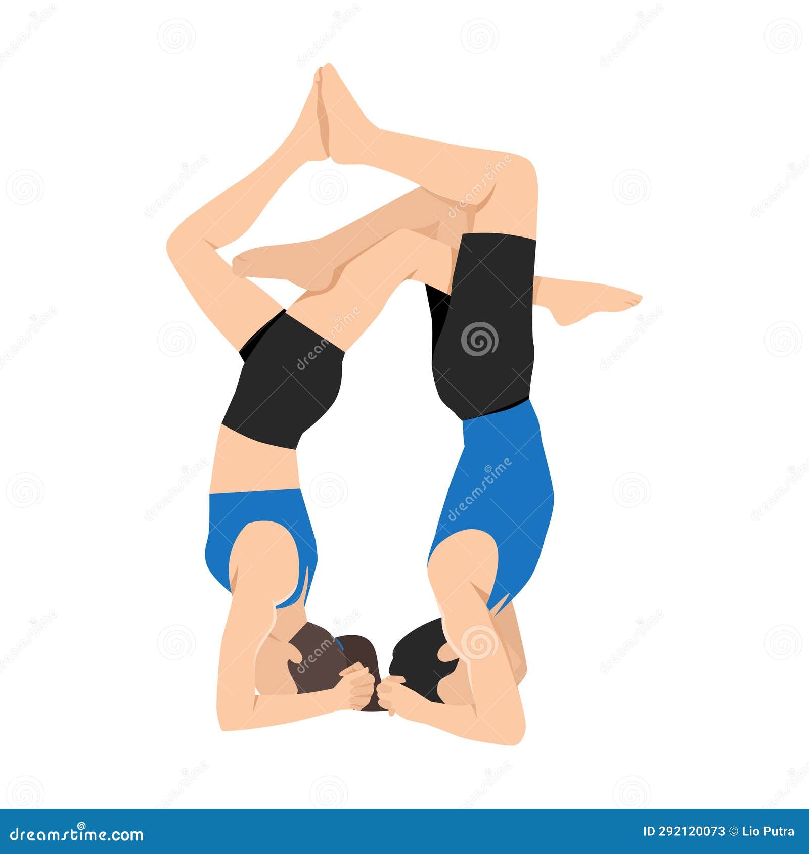 Acroyoga Isolated Cartoon Vector Illustrations. | CartoonDealer.com ...