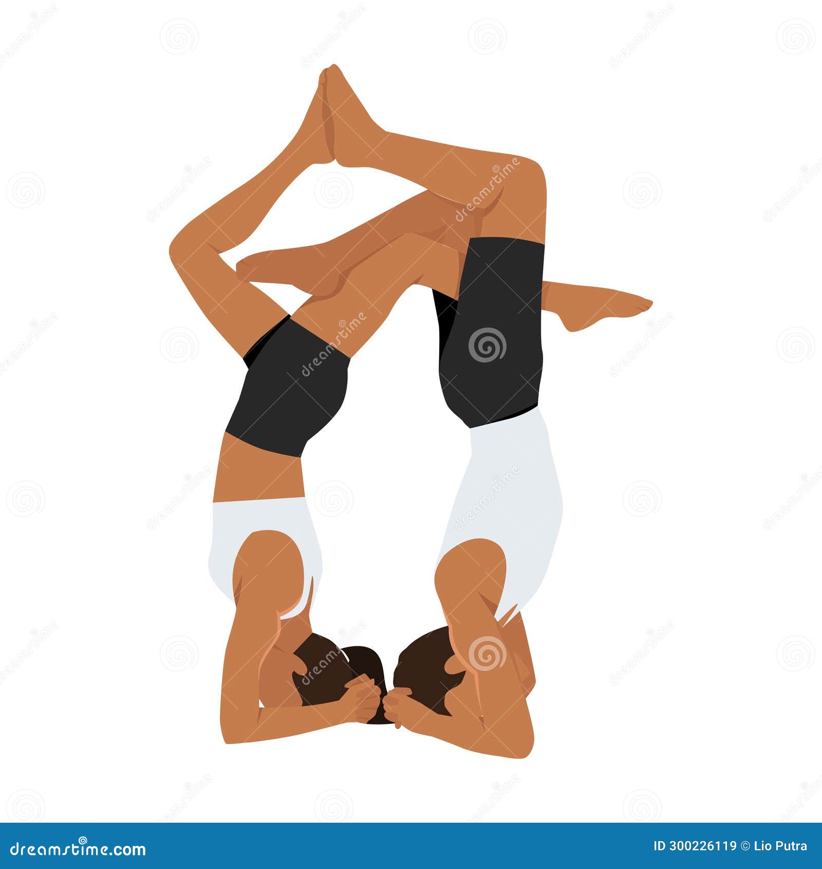 Acroyoga Isolated Cartoon Vector Illustrations. | CartoonDealer.com ...