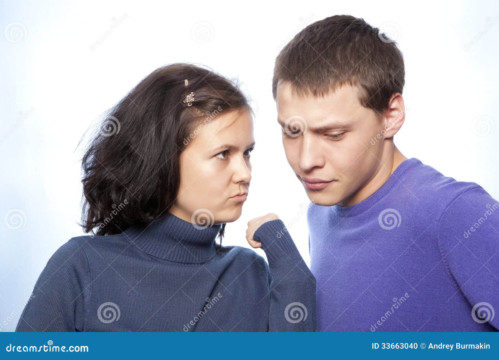 Young couple quarreling stock photo. Image of conflict - 33663040