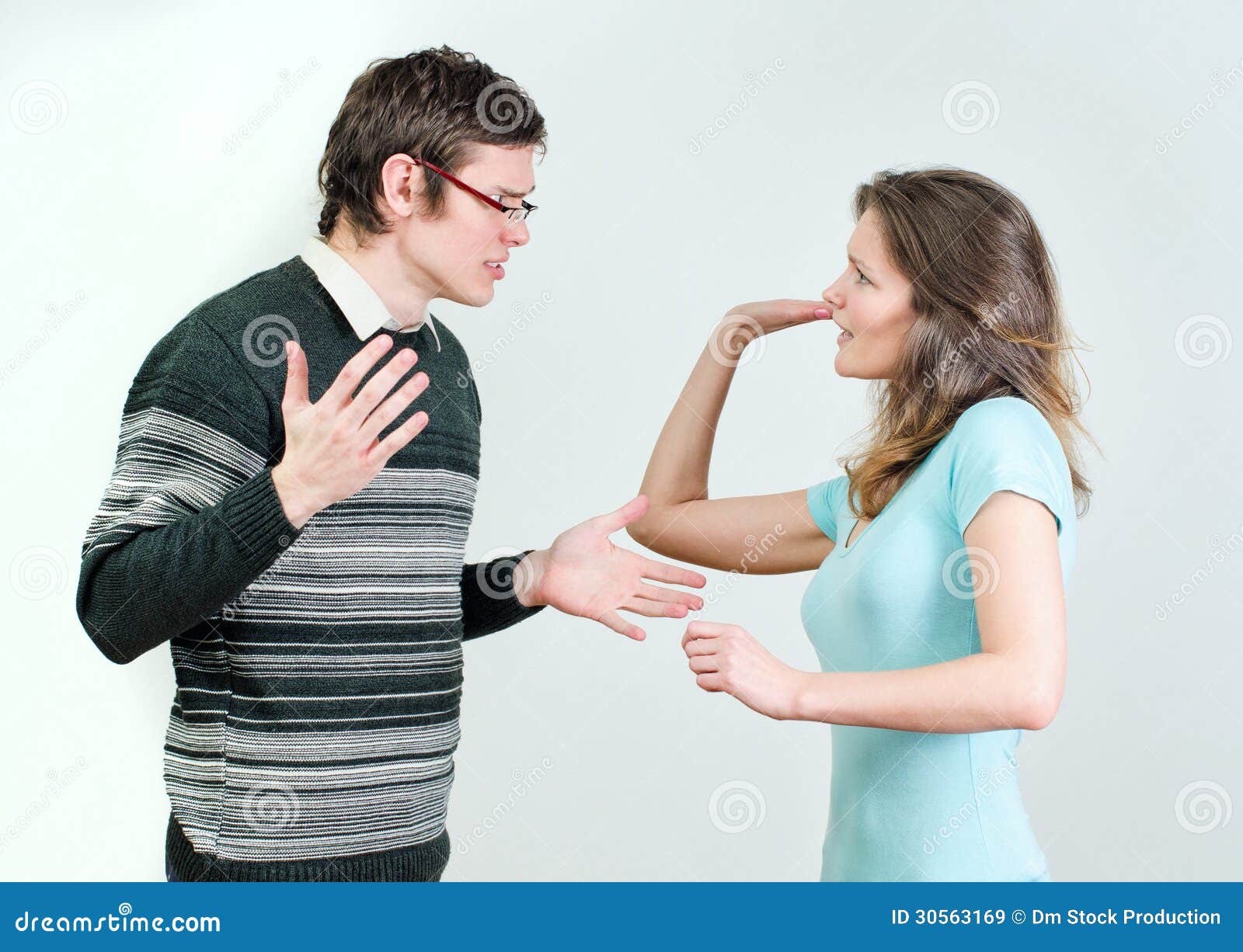 Young couple quarreling. stock image. Image of fight - 30563169