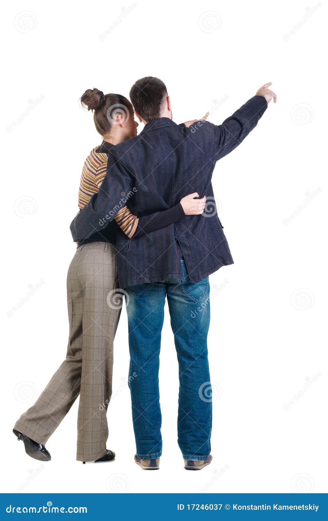 Young couple. Rear view. stock image. Image of cheerful - 17246037