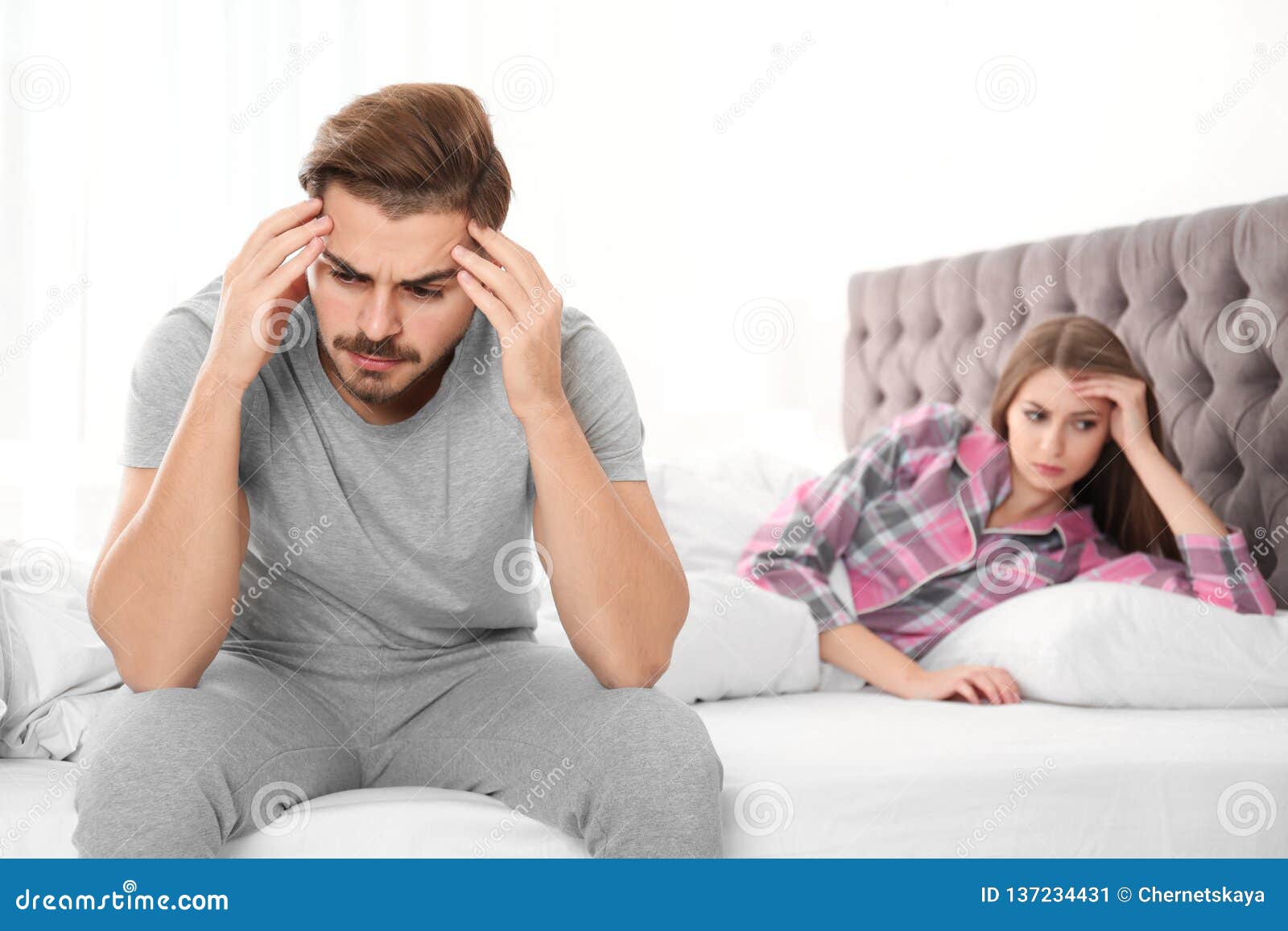 Young Couple with Relationship Problems Ignoring Each Other Stock Image ...