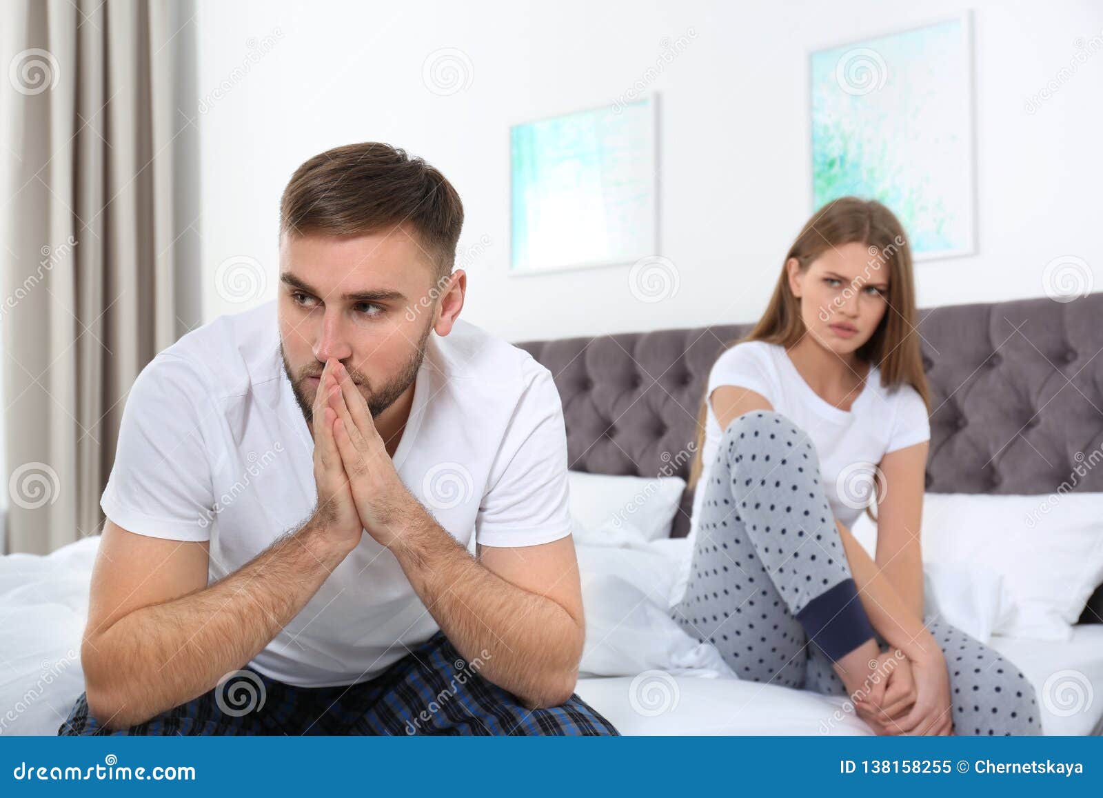 Young Couple with Relationship Problems Ignoring Each Other Stock Image ...